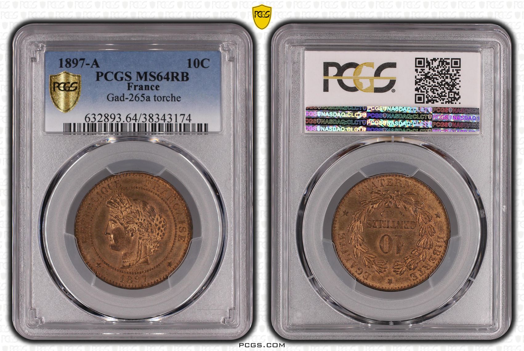 PCGS Certificate Verification Coin Details for Cert #38343174