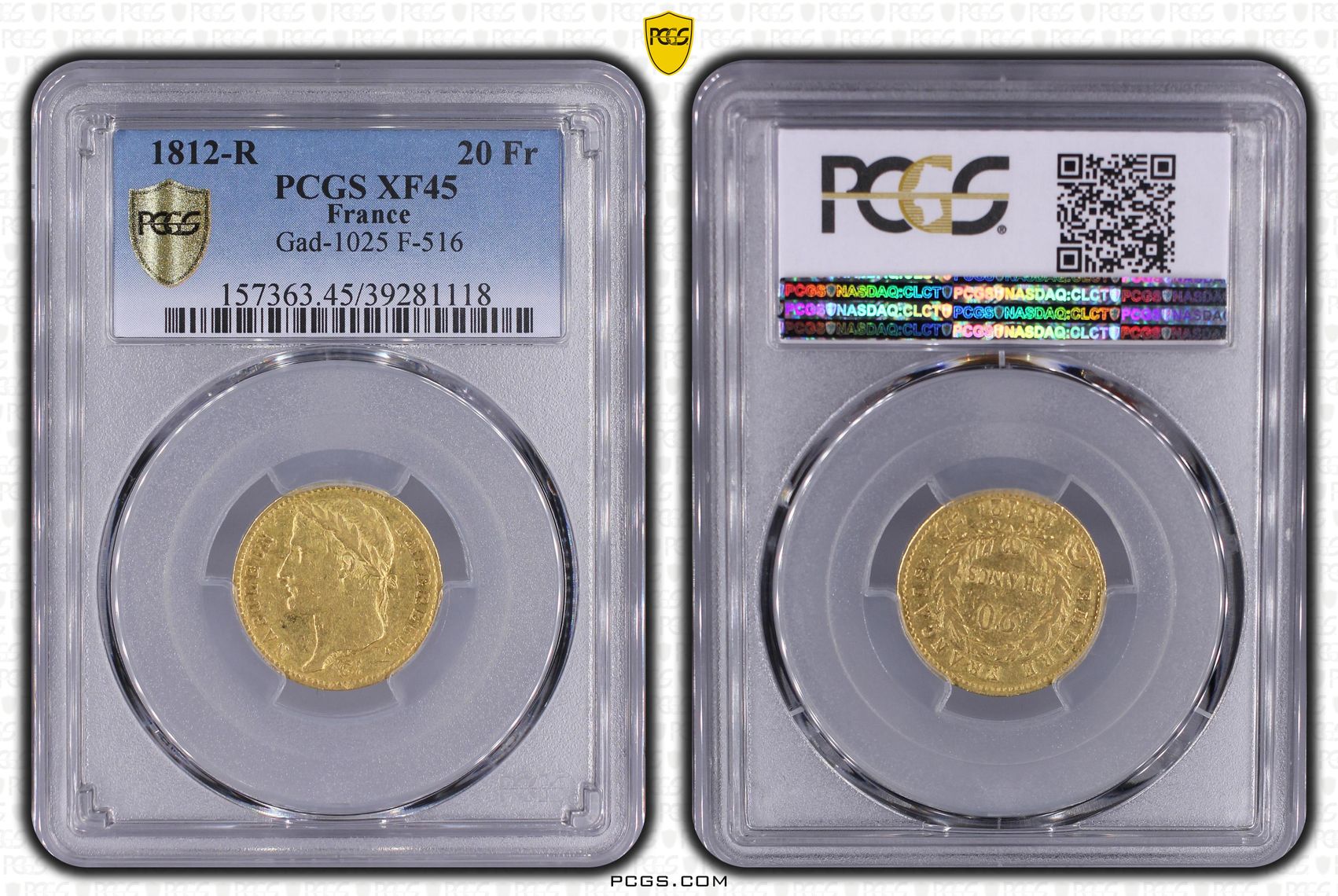PCGS Certificate Verification Coin Details for Cert #39281118
