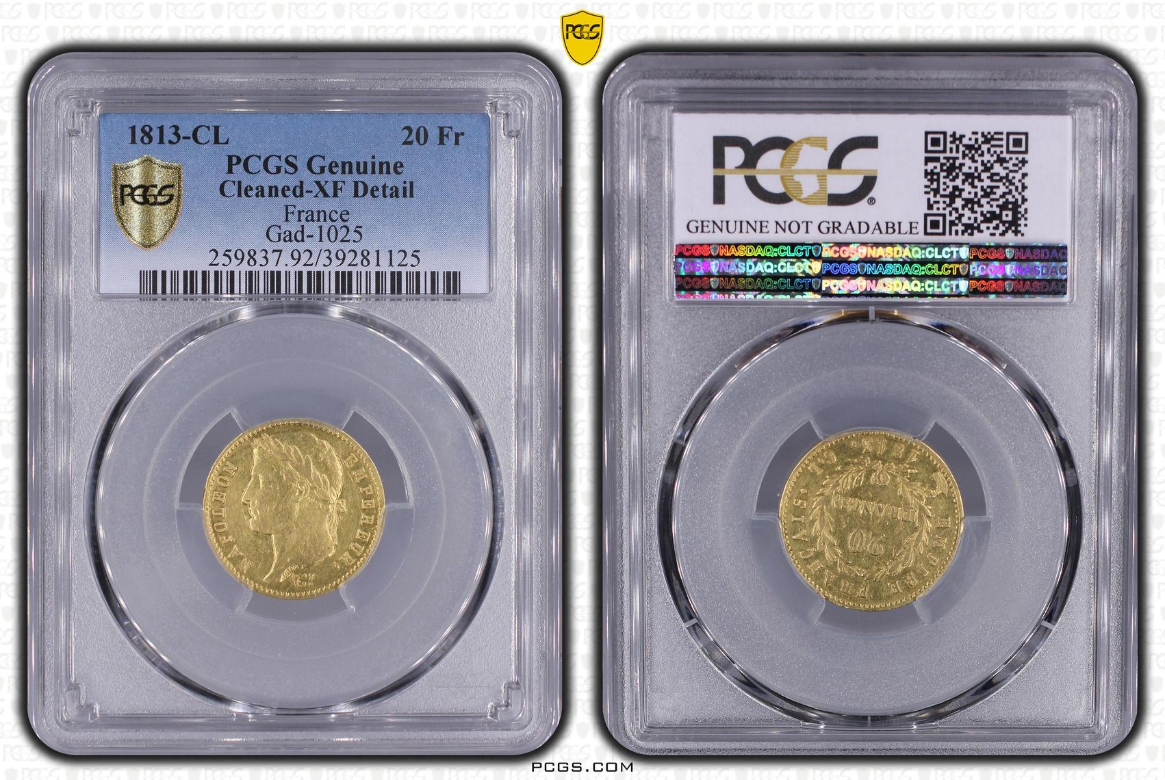 PCGS Certificate Verification Coin Details for Cert #39281125