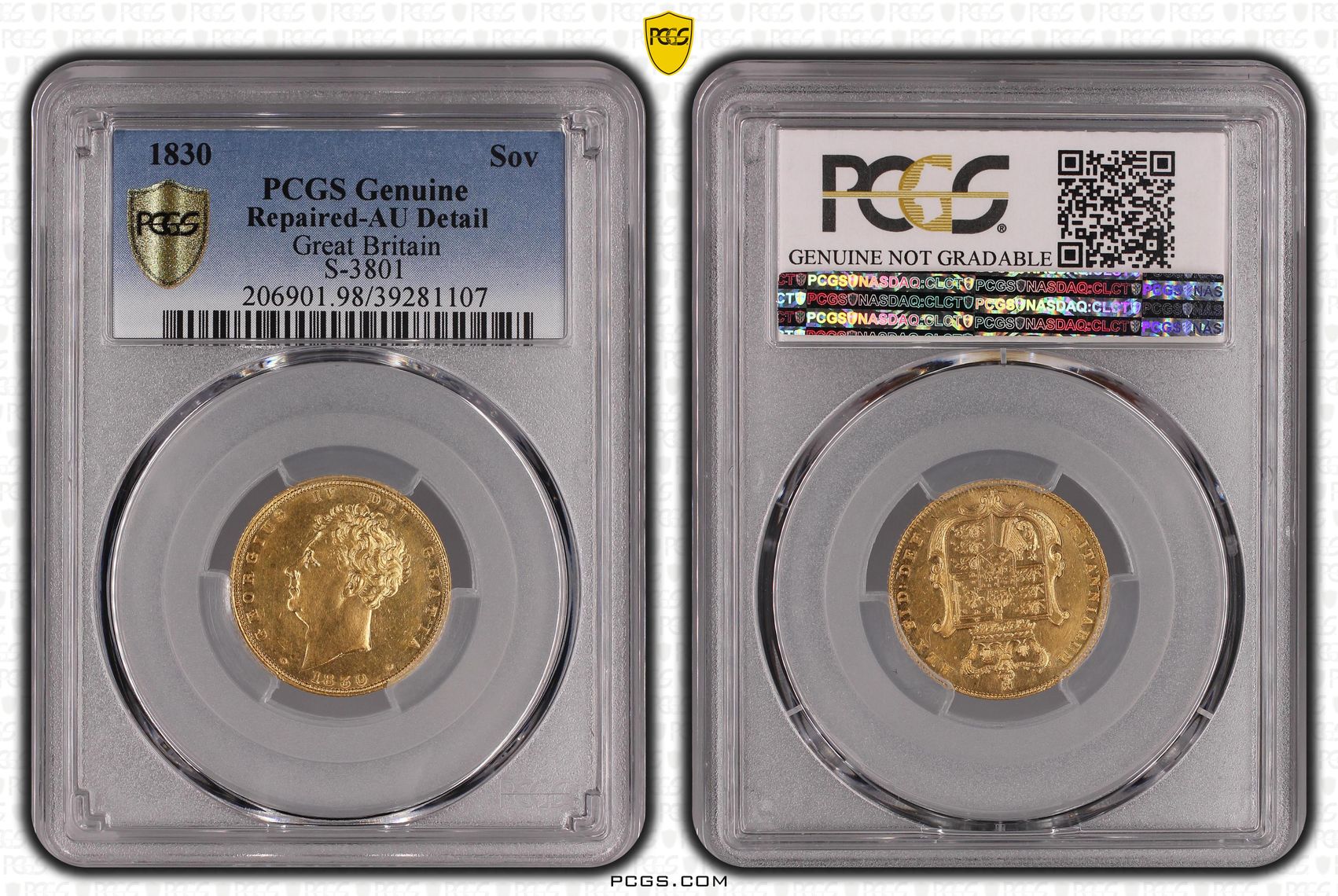 PCGS Certificate Verification Coin Details for Cert #39281107