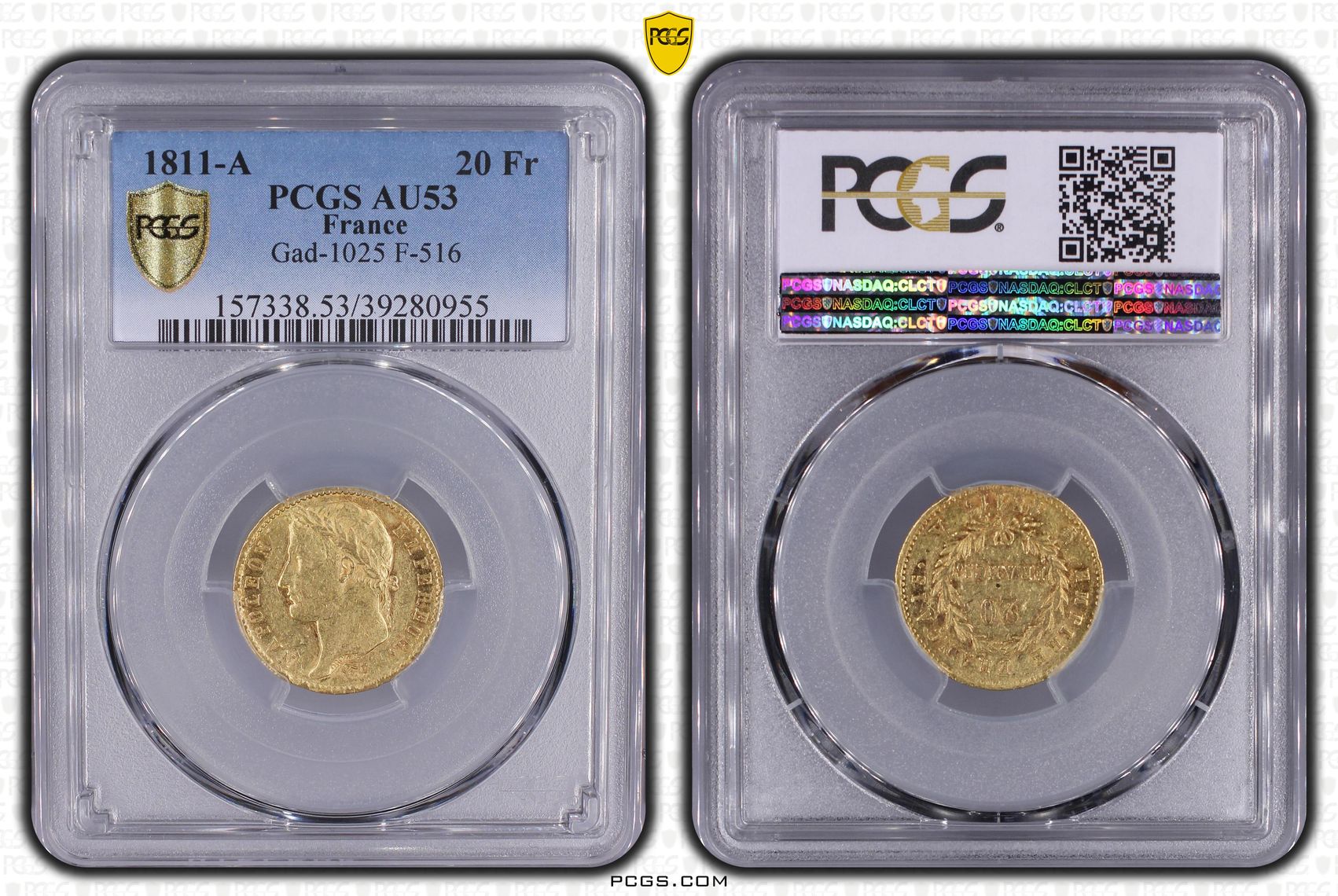 PCGS Certificate Verification Coin Details for Cert #39280955