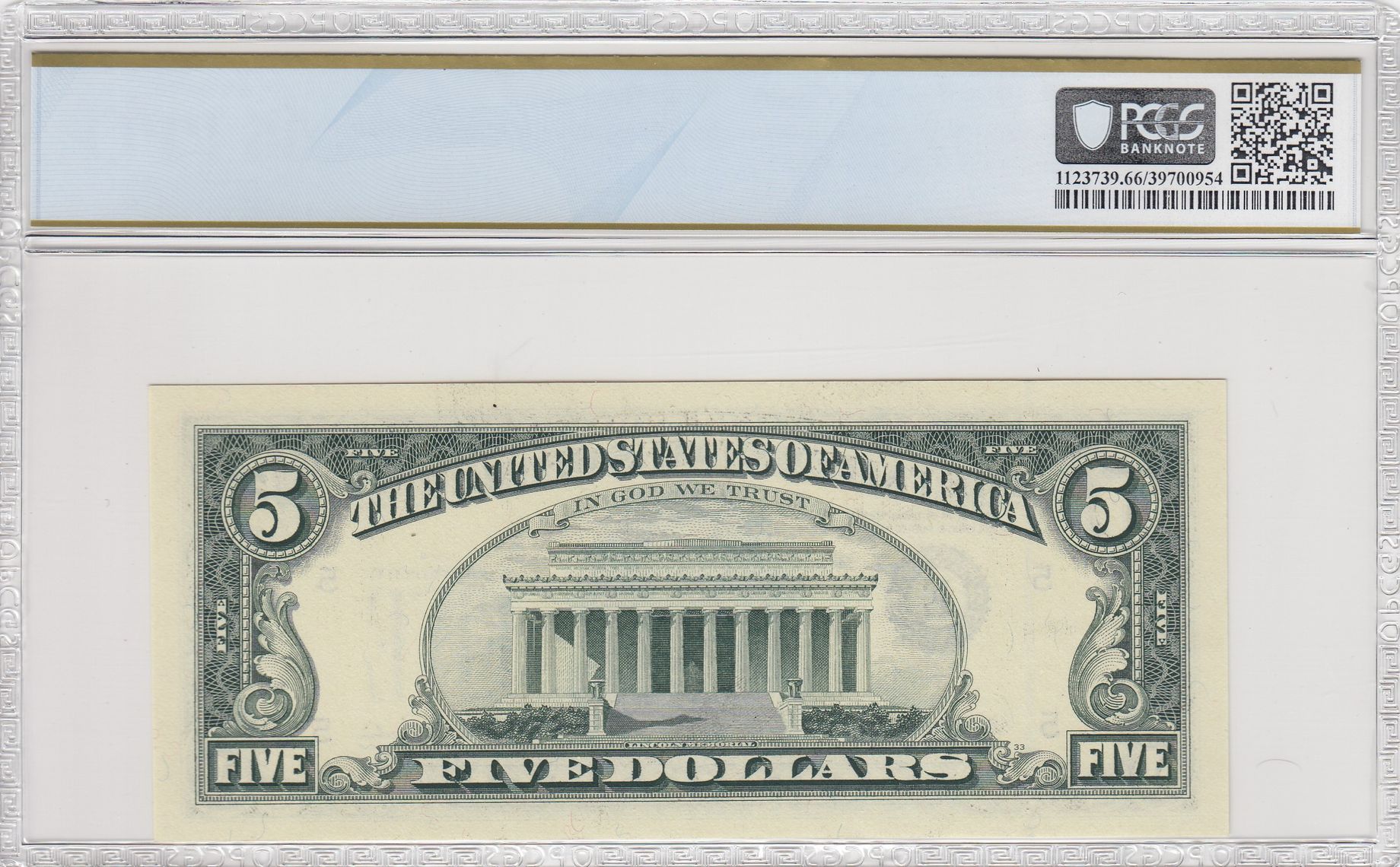 PCGS Certificate Verification Banknote Details for Cert #39700954
