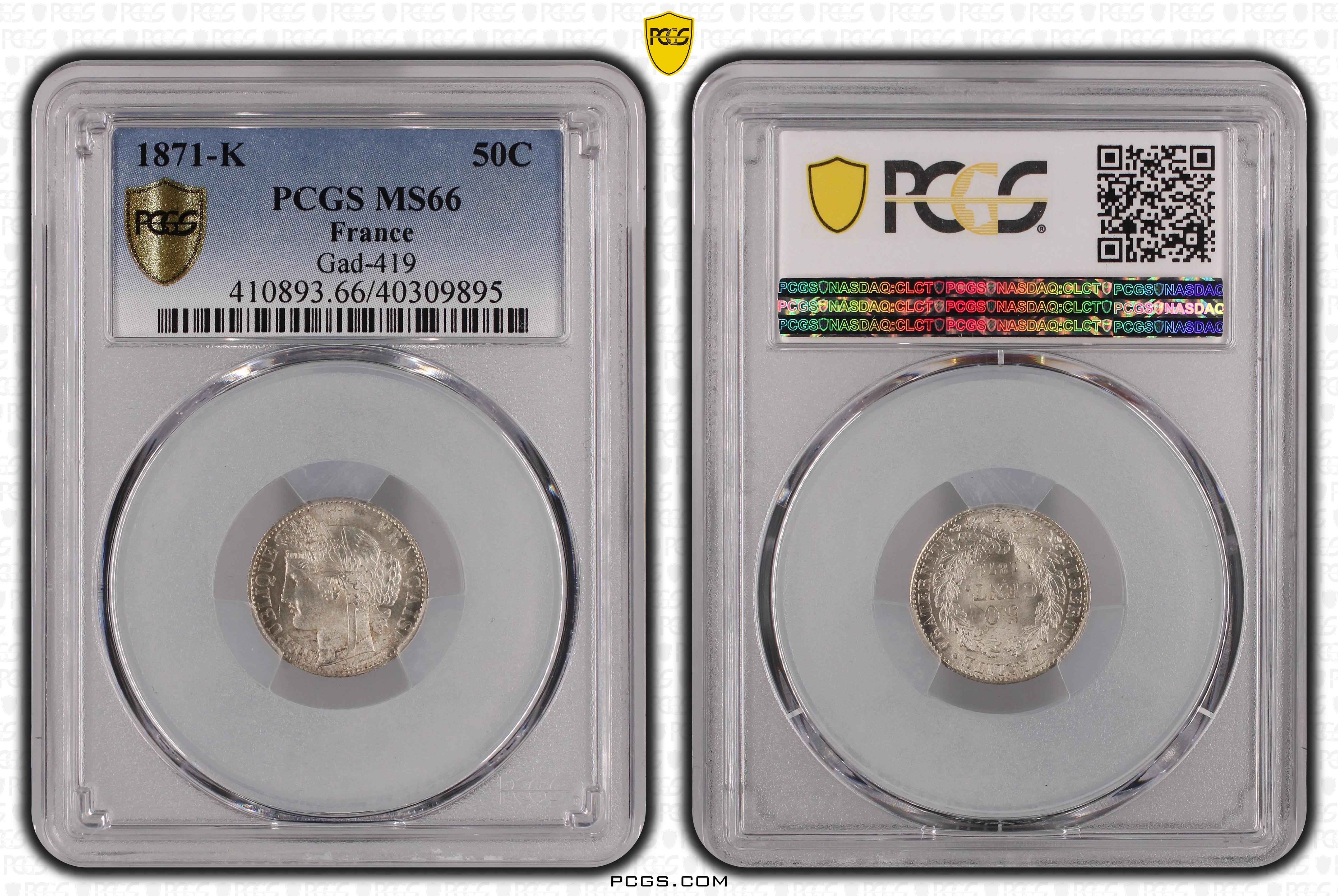 PCGS Certificate Verification Coin Details for Cert #40309895