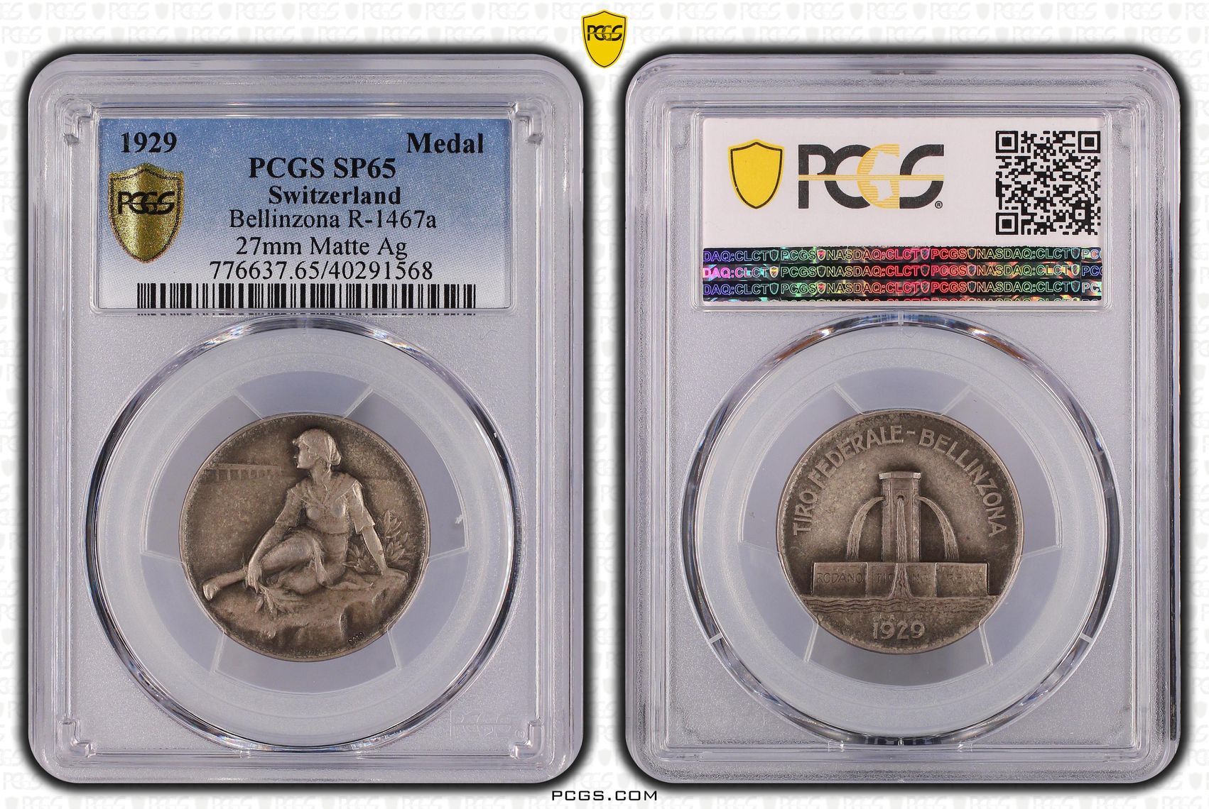 PCGS Certificate Verification Coin Details for Cert #40291568