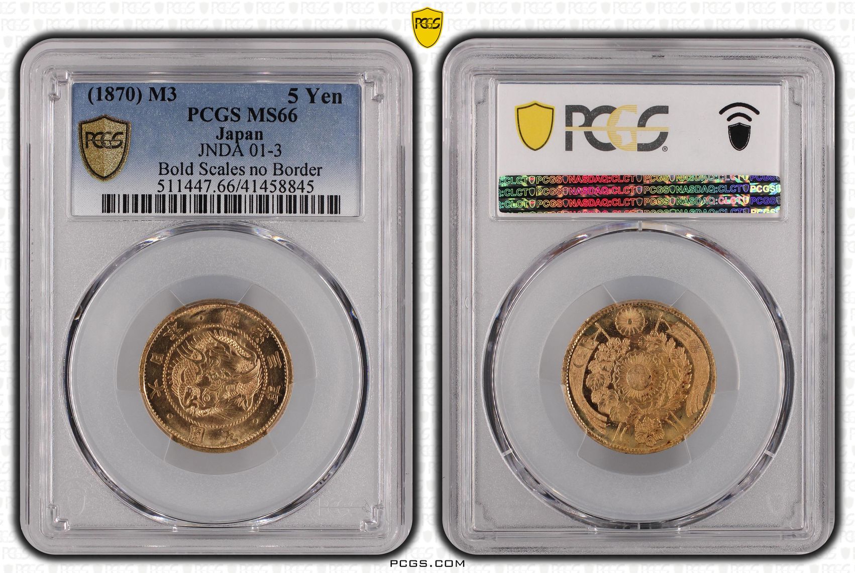 PCGS Certificate Verification Coin Details for Cert #41458845