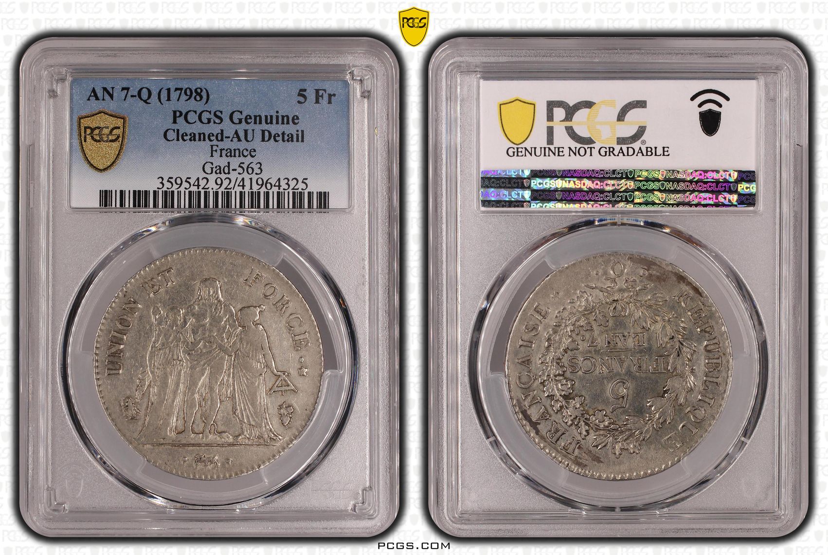 PCGS Certificate Verification Coin Details for Cert #41964325