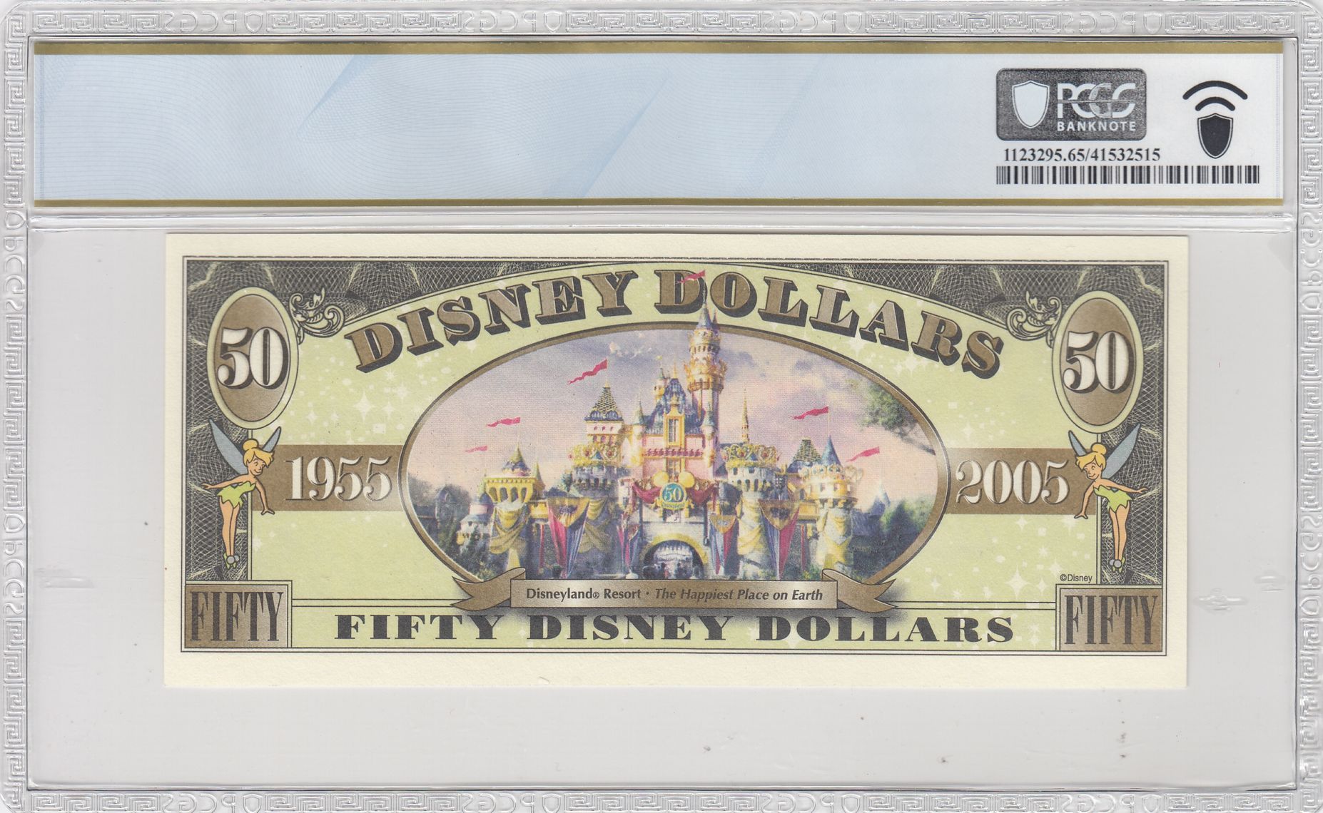 R- 124 2005 $50 Disney World Disney Dollar Mickey / Disneyland Resort ...