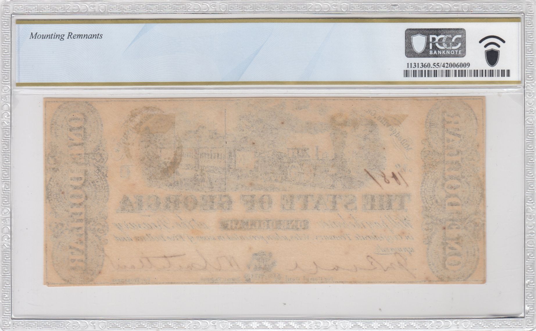 PCGS Certificate Verification Banknote Details for Cert #42006009