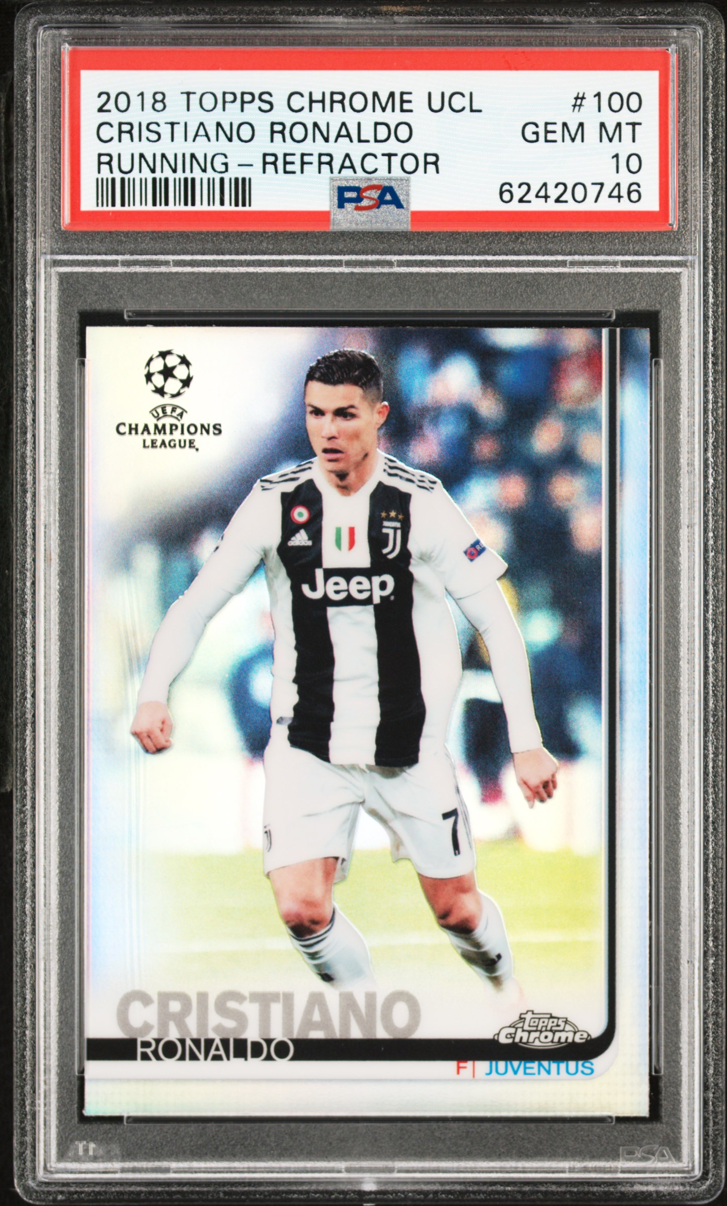 Cristiano Ronaldo 2018 Topps Chrome UEFA Champions League #100 Refractor PSA 10 Price Guide ...