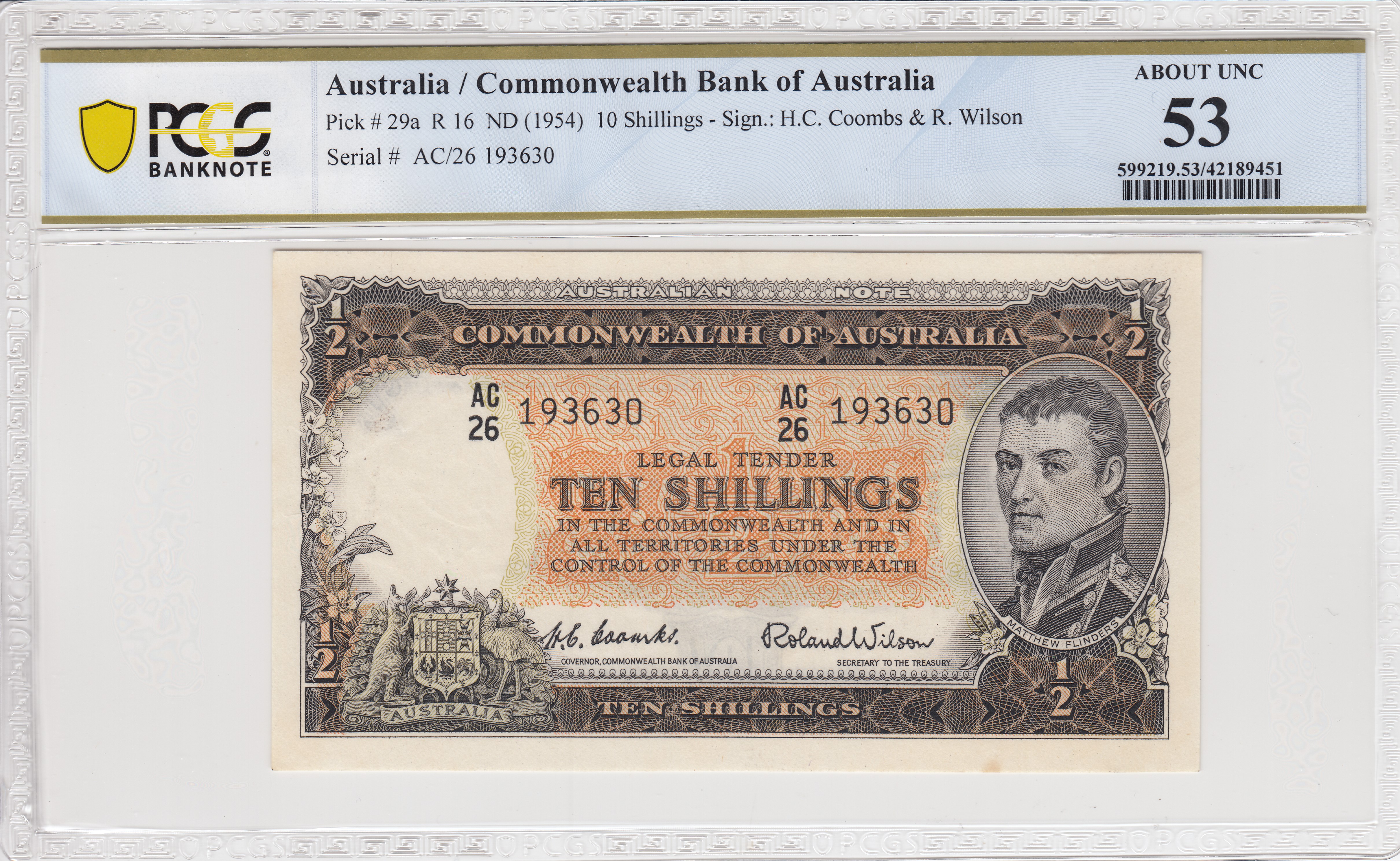 PCGS Certificate Verification Banknote Details for Cert #42189451