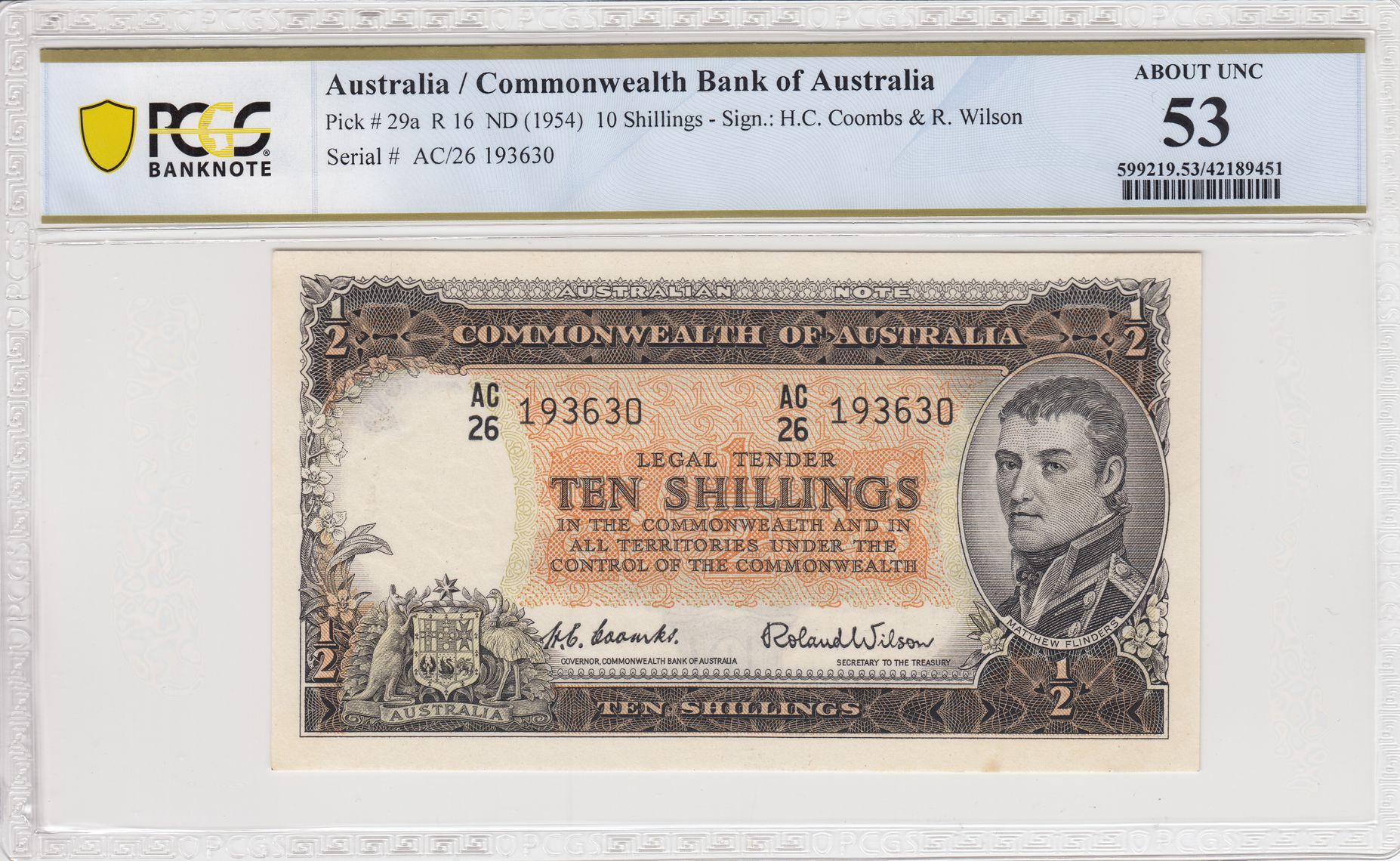 PCGS Certificate Verification Banknote Details for Cert #42189451