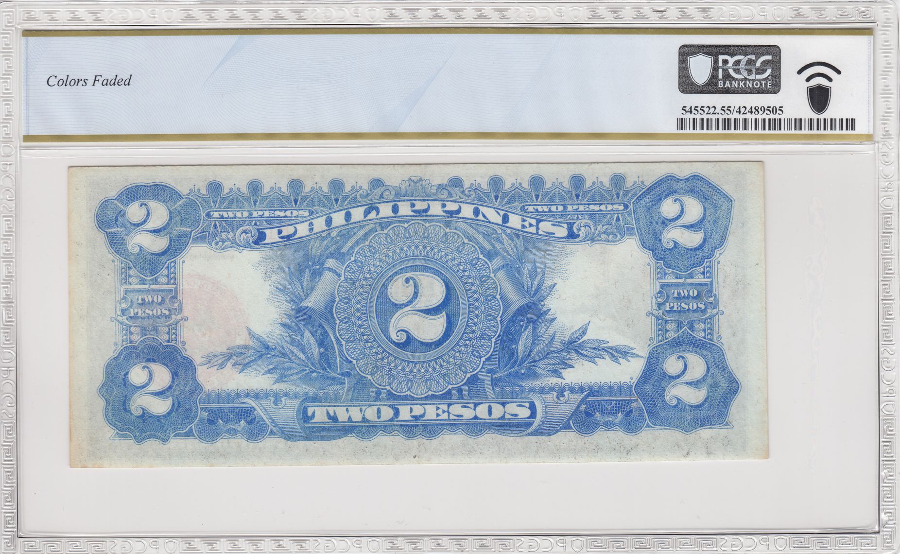 Pick # 90 1941 2 Pesos Commonwealth Treasury Certificate Sign.: Quezon ...