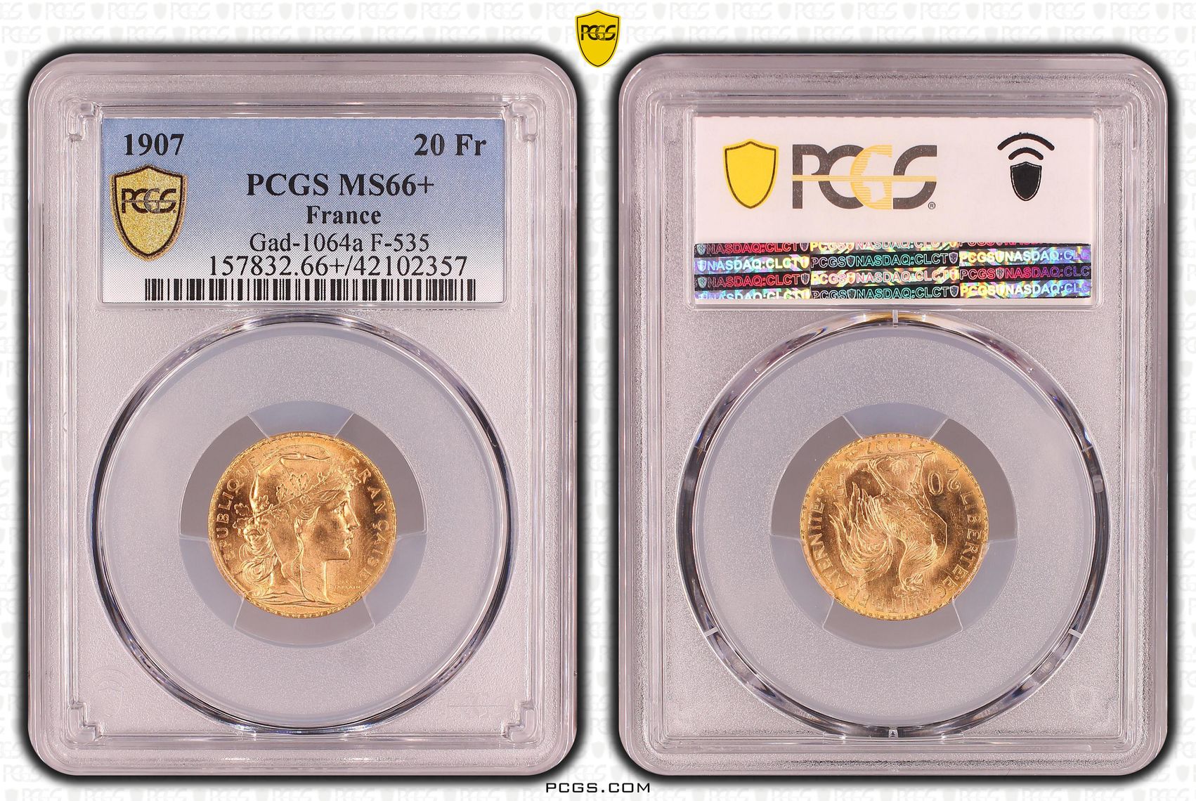 PCGS Certificate Verification Coin Details for Cert #42102357