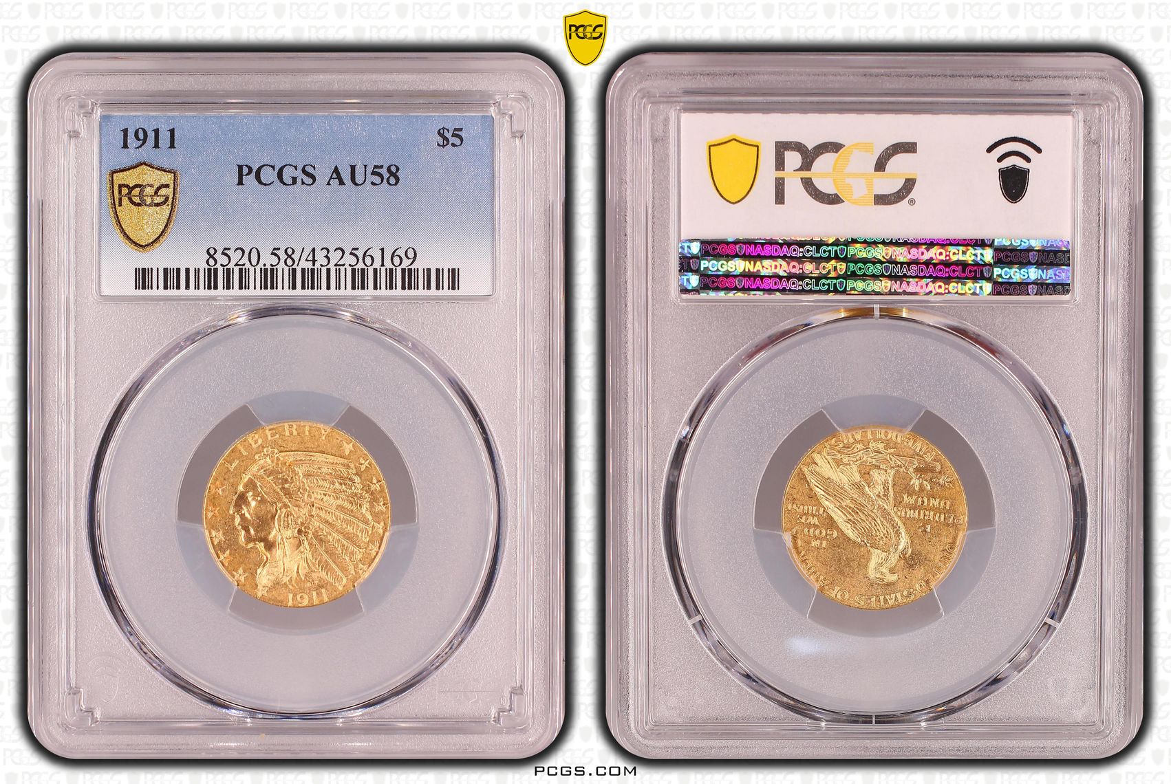 PCGS Certificate Verification Coin Details for Cert #43256169