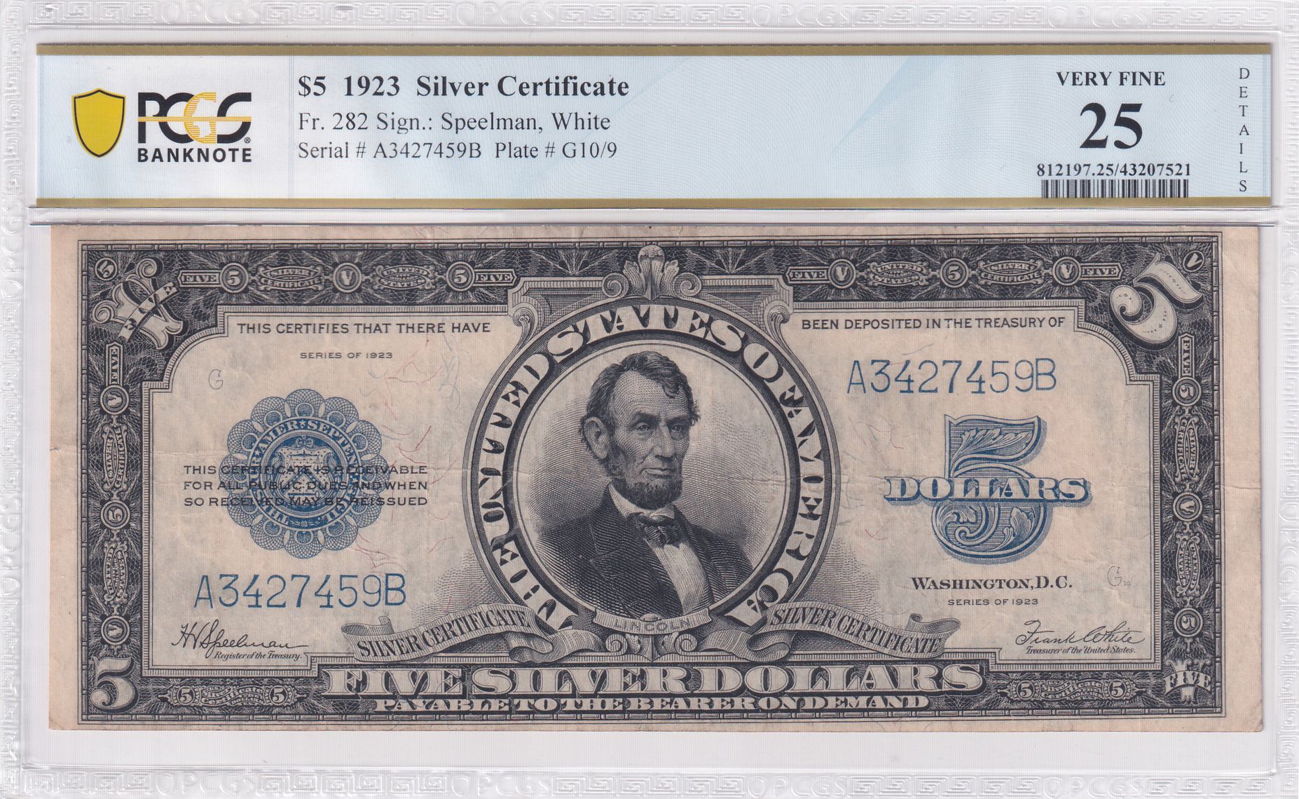 PCGS Certificate Verification Banknote Details for Cert #43207521