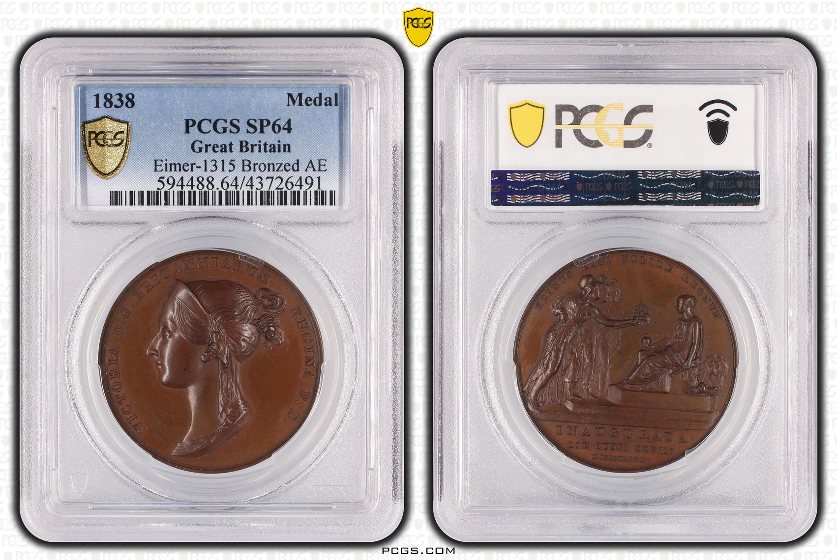 PCGS Certificate Verification Coin Details for Cert #43726491