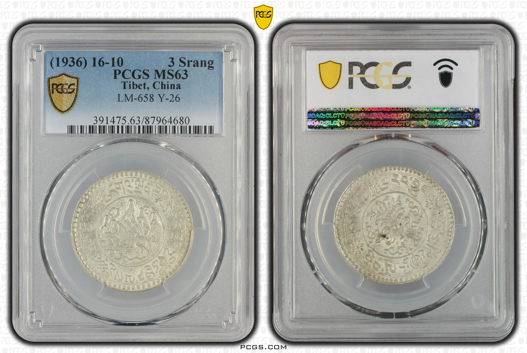 PCGS Certificate Verification Coin Details for Cert #87964680
