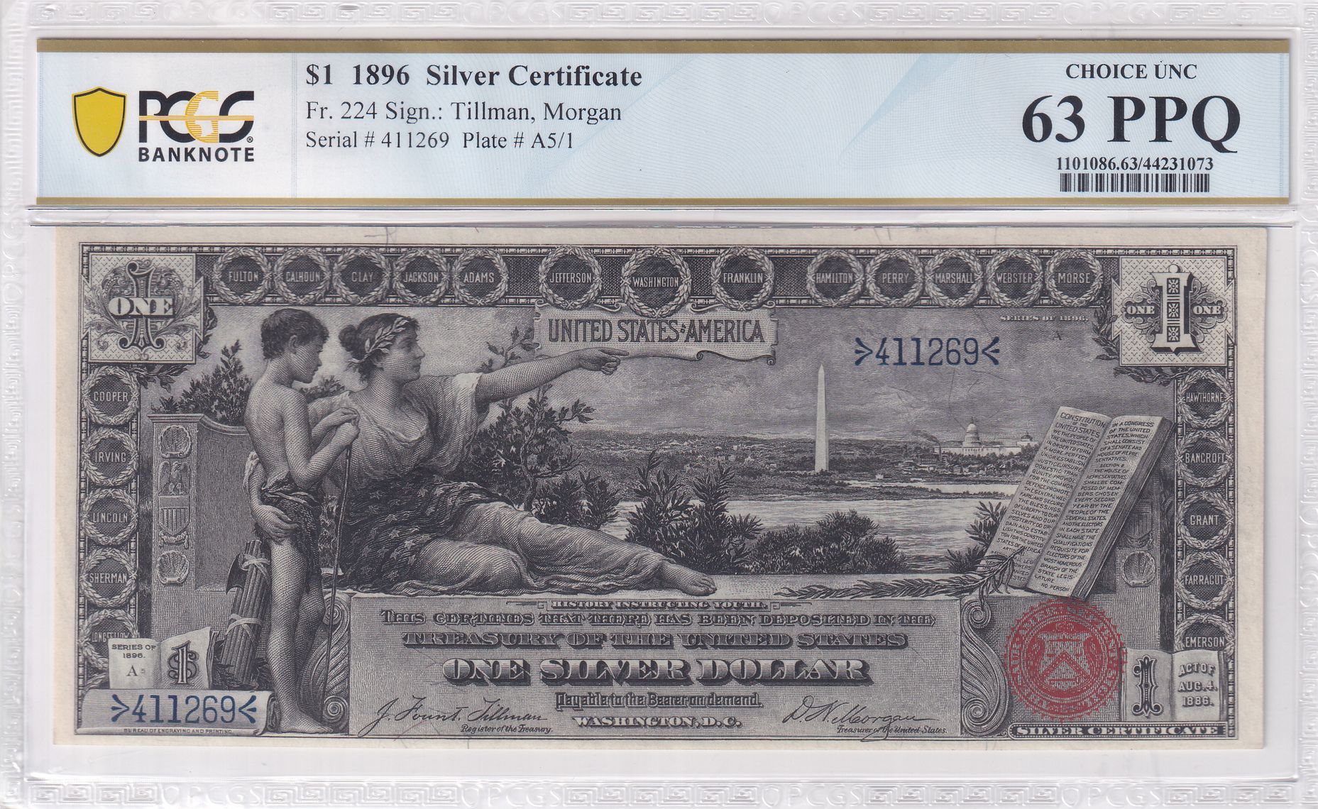 PCGS Certificate Verification Banknote Details for Cert #44231073