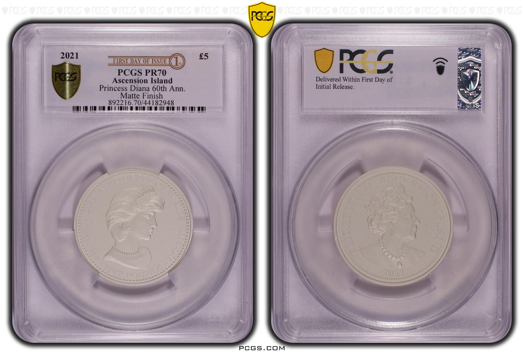 PCGS Certificate Verification Coin Details for Cert #44182948