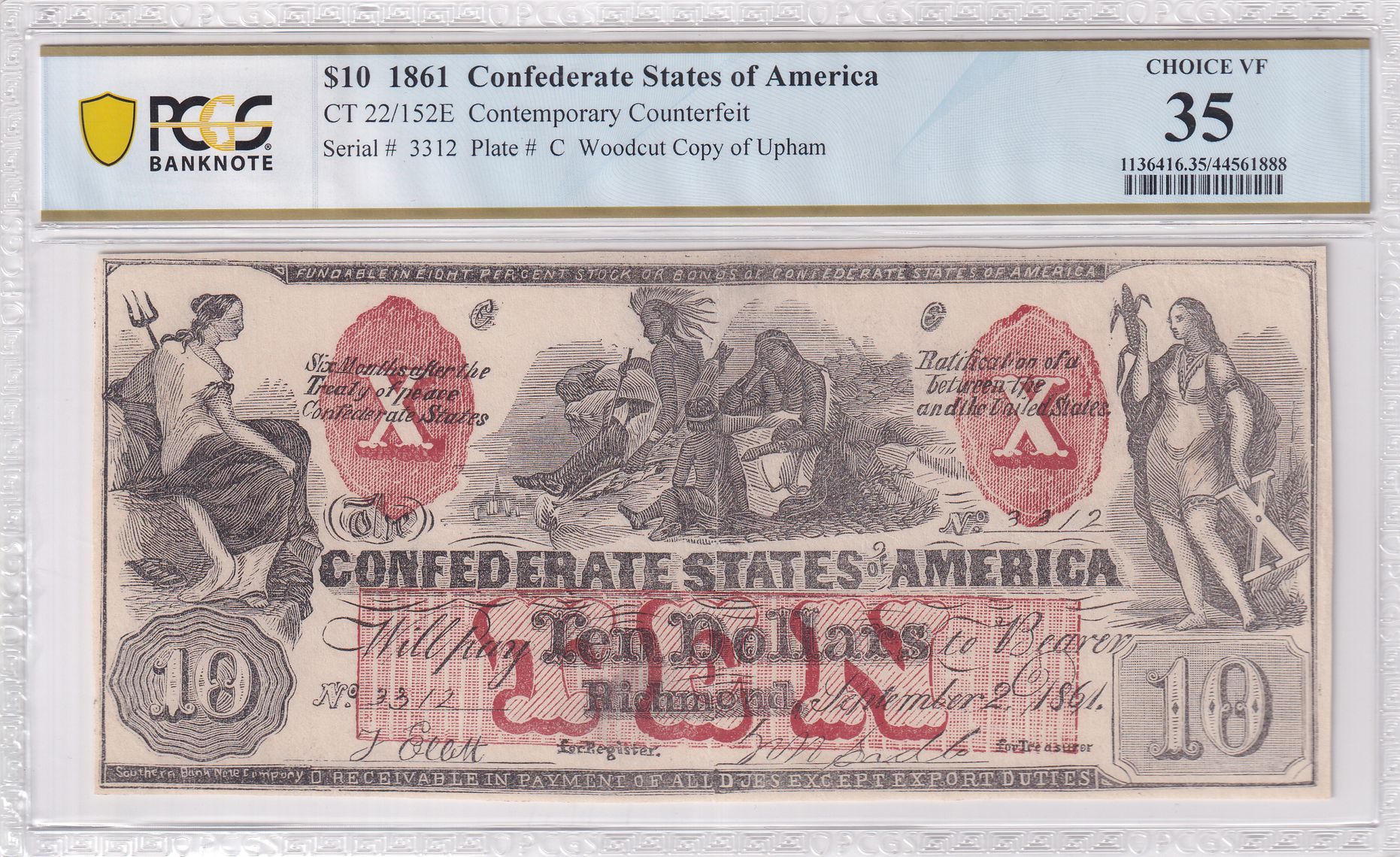 PCGS Certificate Verification Banknote Details for Cert #44561888