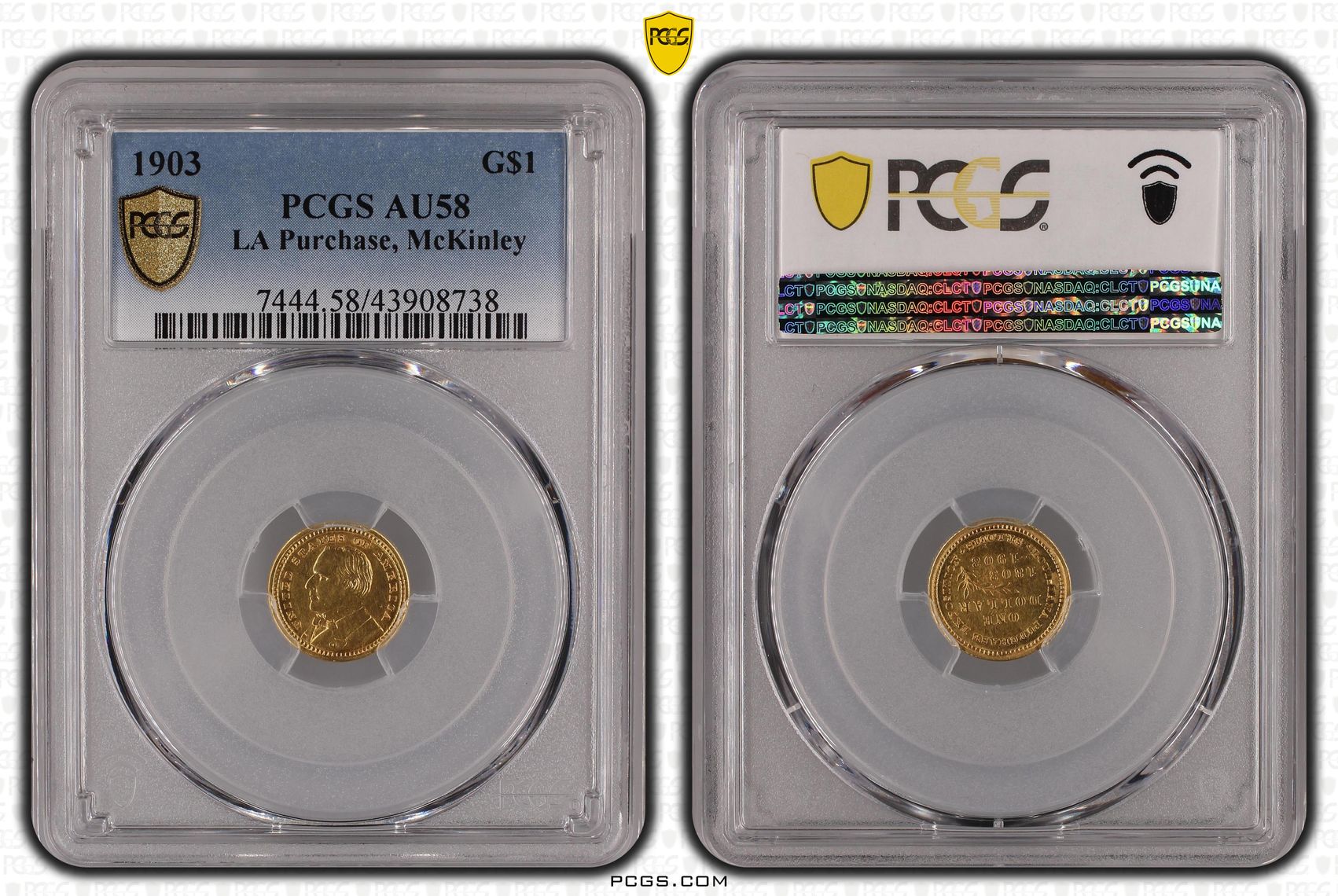 PCGS Certificate Verification Coin Details for Cert #43908738