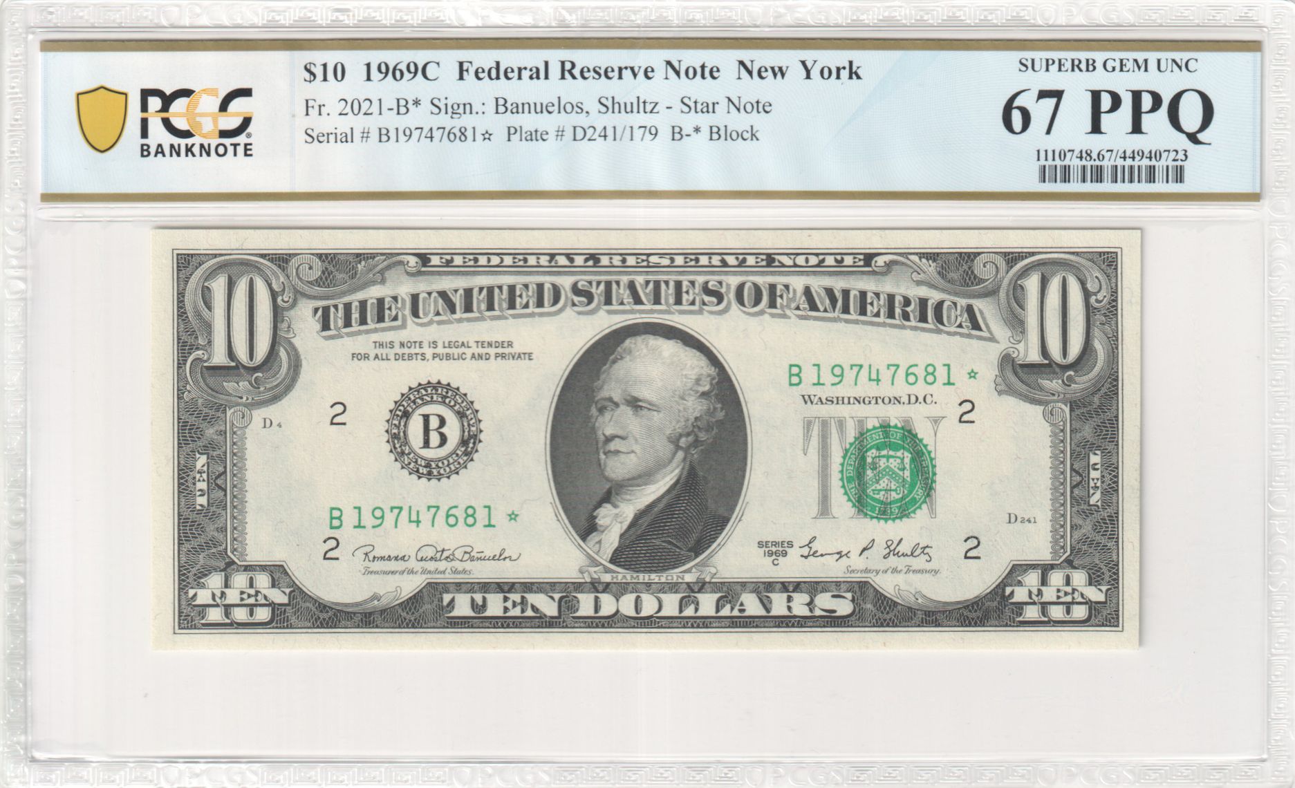 PCGS Certificate Verification Banknote Details for Cert #44940723