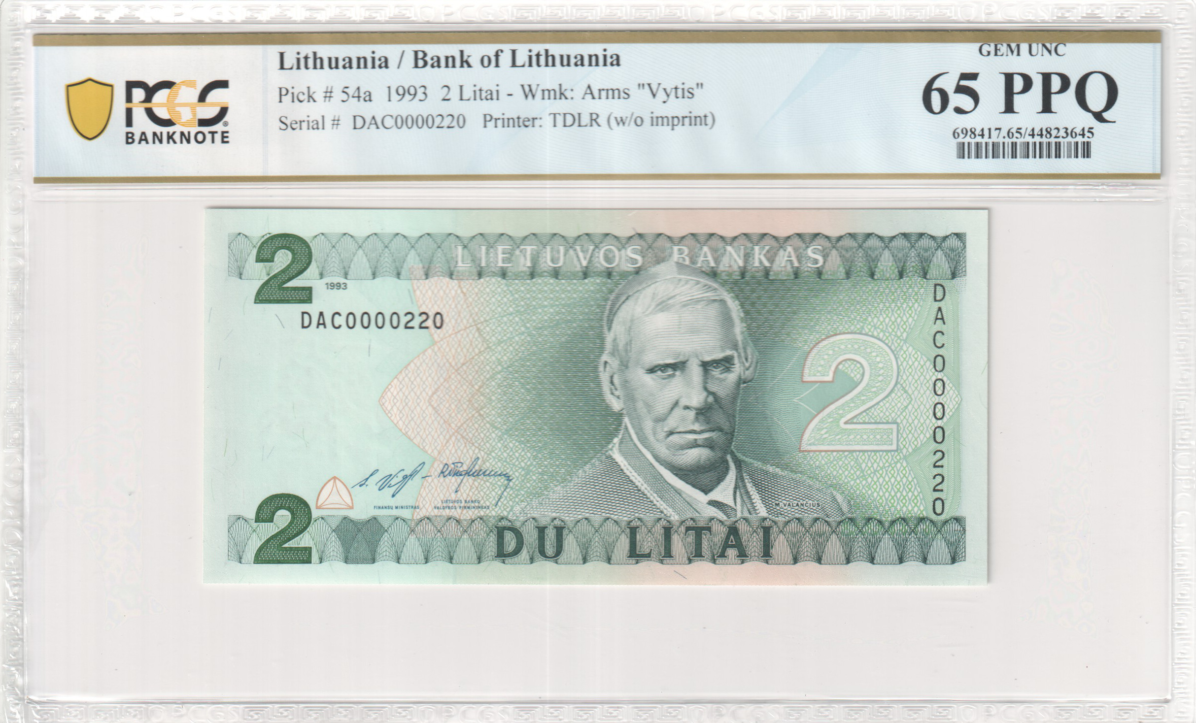 PCGS Certificate Verification Banknote Details for Cert #44823645