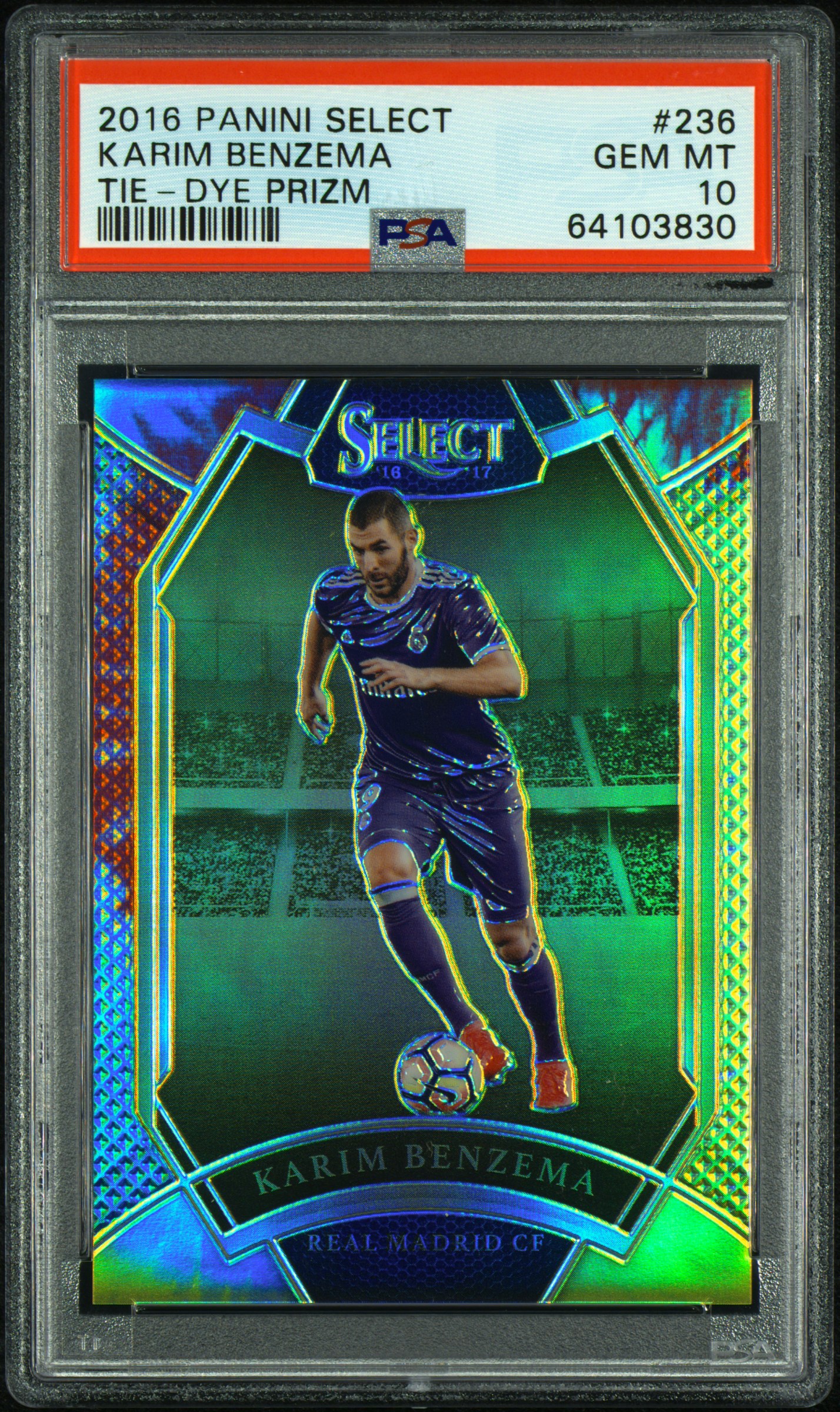 2016 KARIM BENZEMA PANINI SELECT TIE-DYE PRIZM | Veriswap