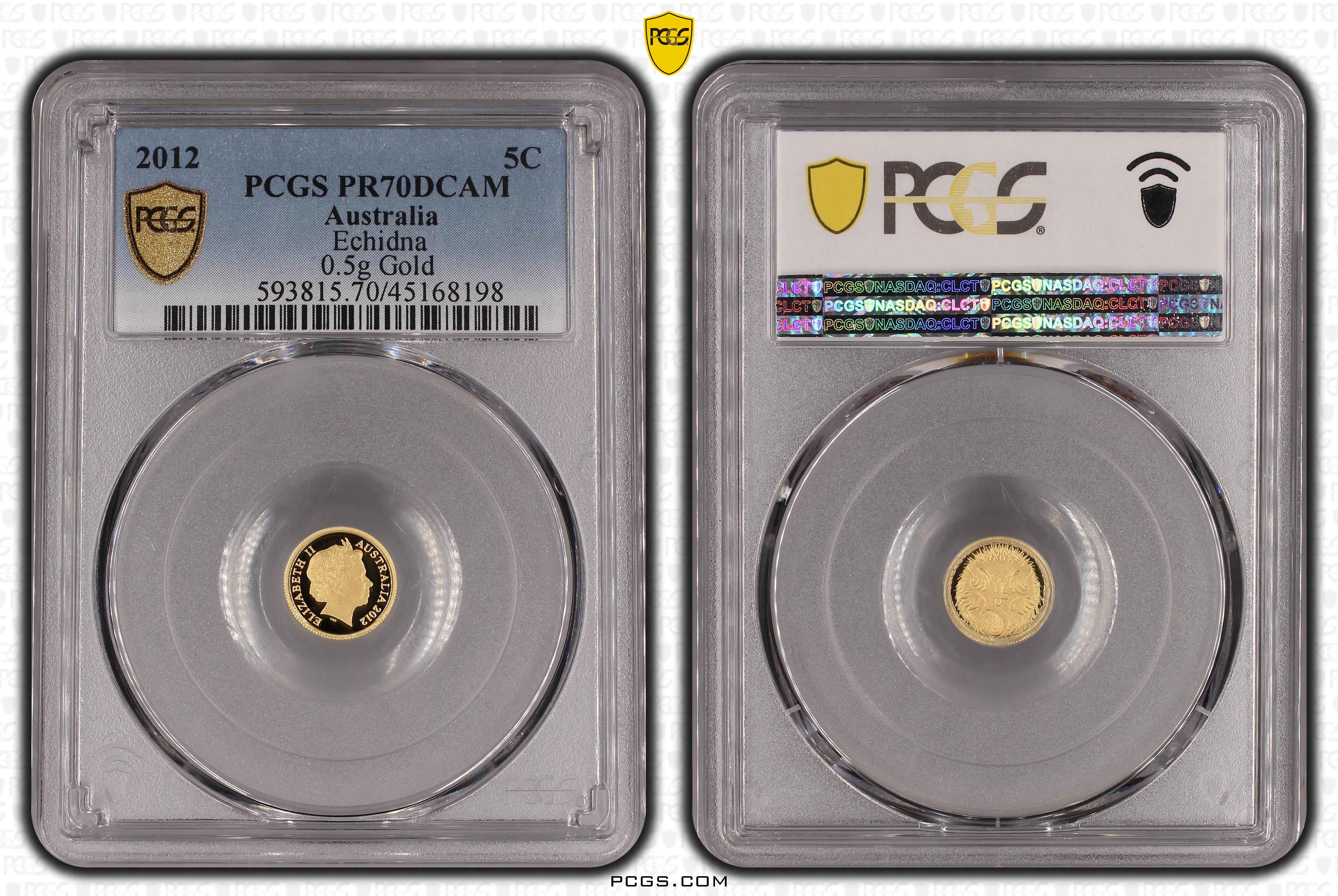 PCGS Certificate Verification Coin Details for Cert #45168198