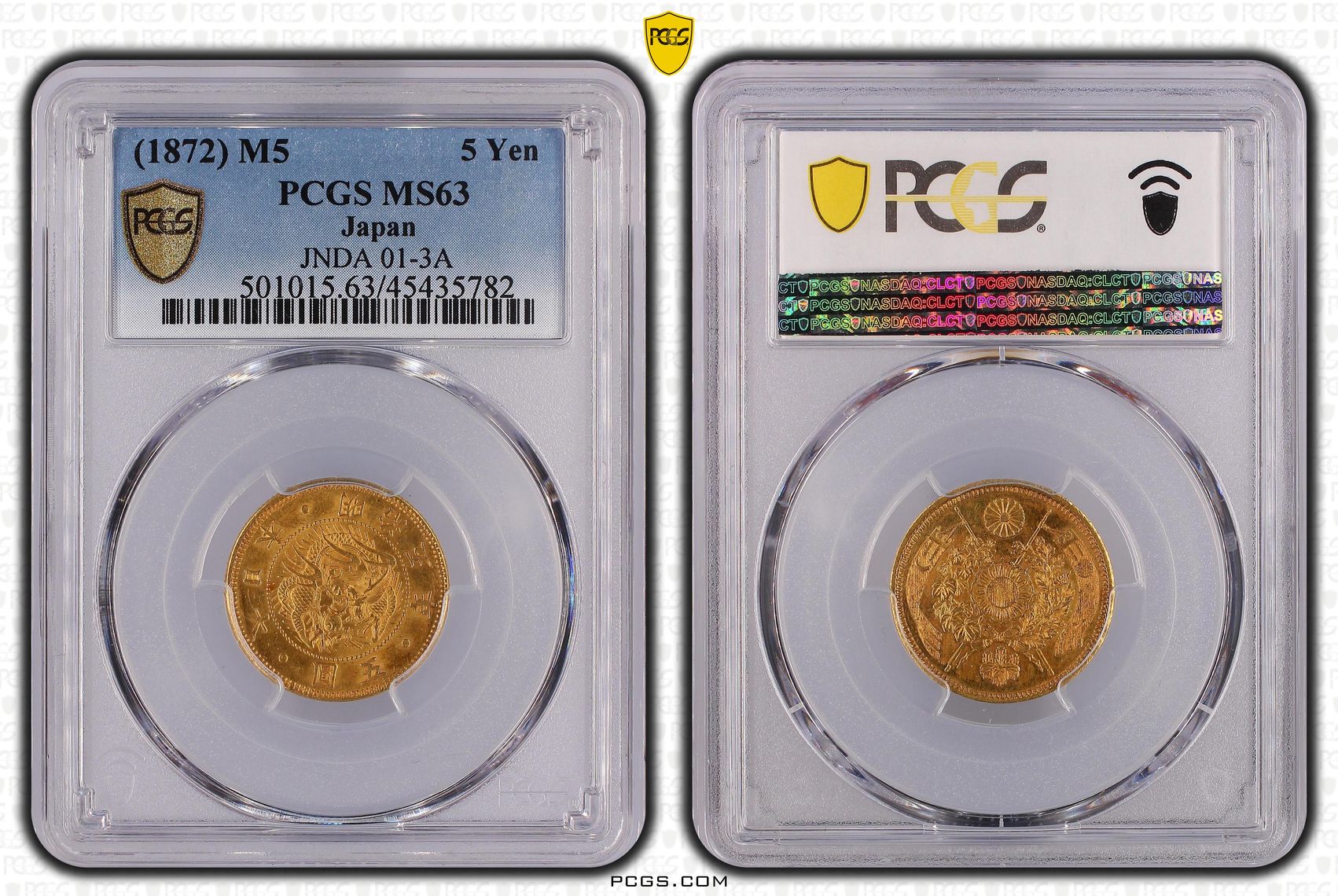 PCGS Certificate Verification Coin Details for Cert #45435782