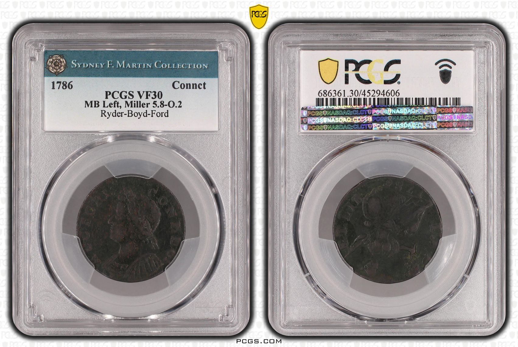 PCGS Certificate Verification Coin Details for Cert #45294606