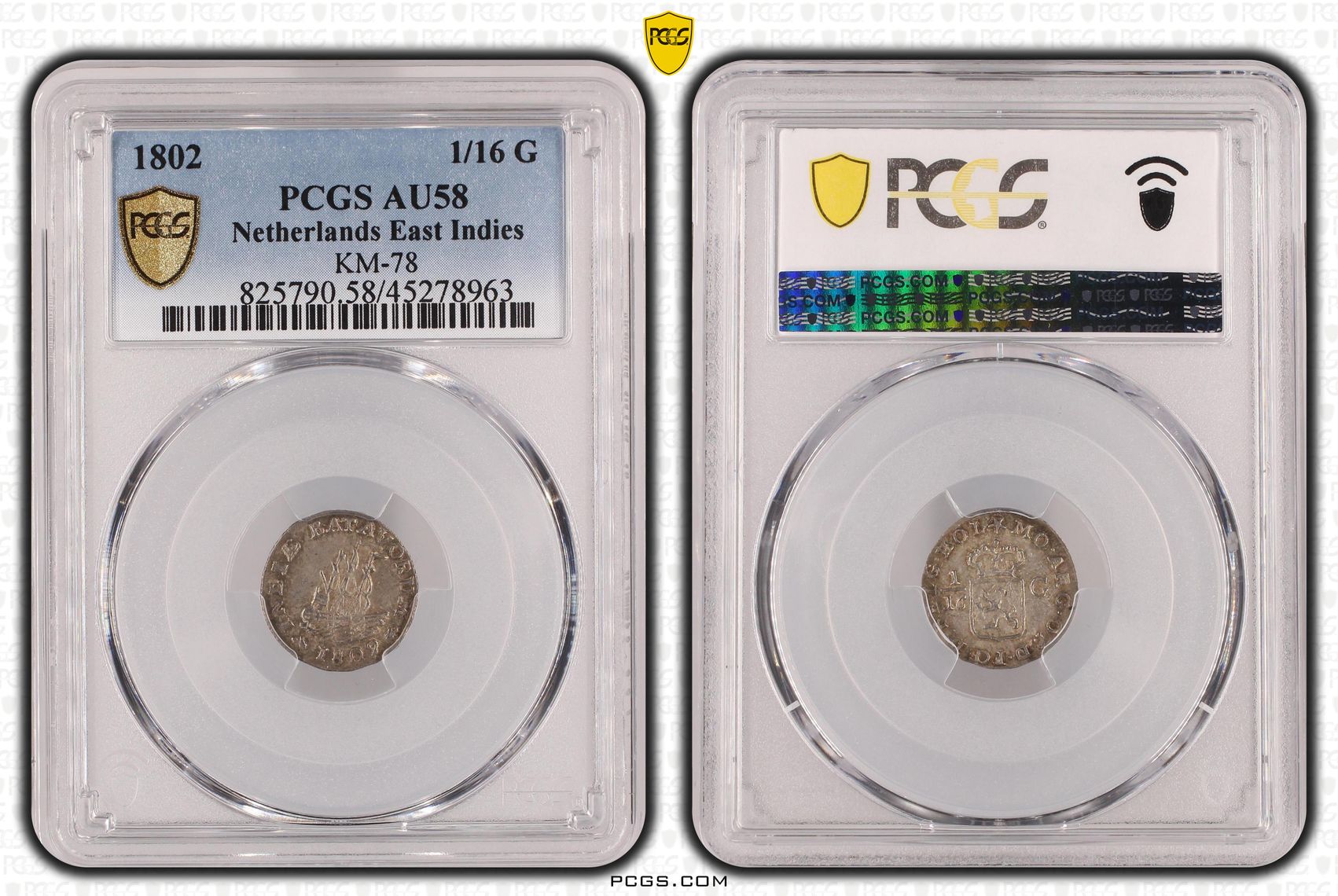 PCGS Certificate Verification Coin Details for Cert #45278963