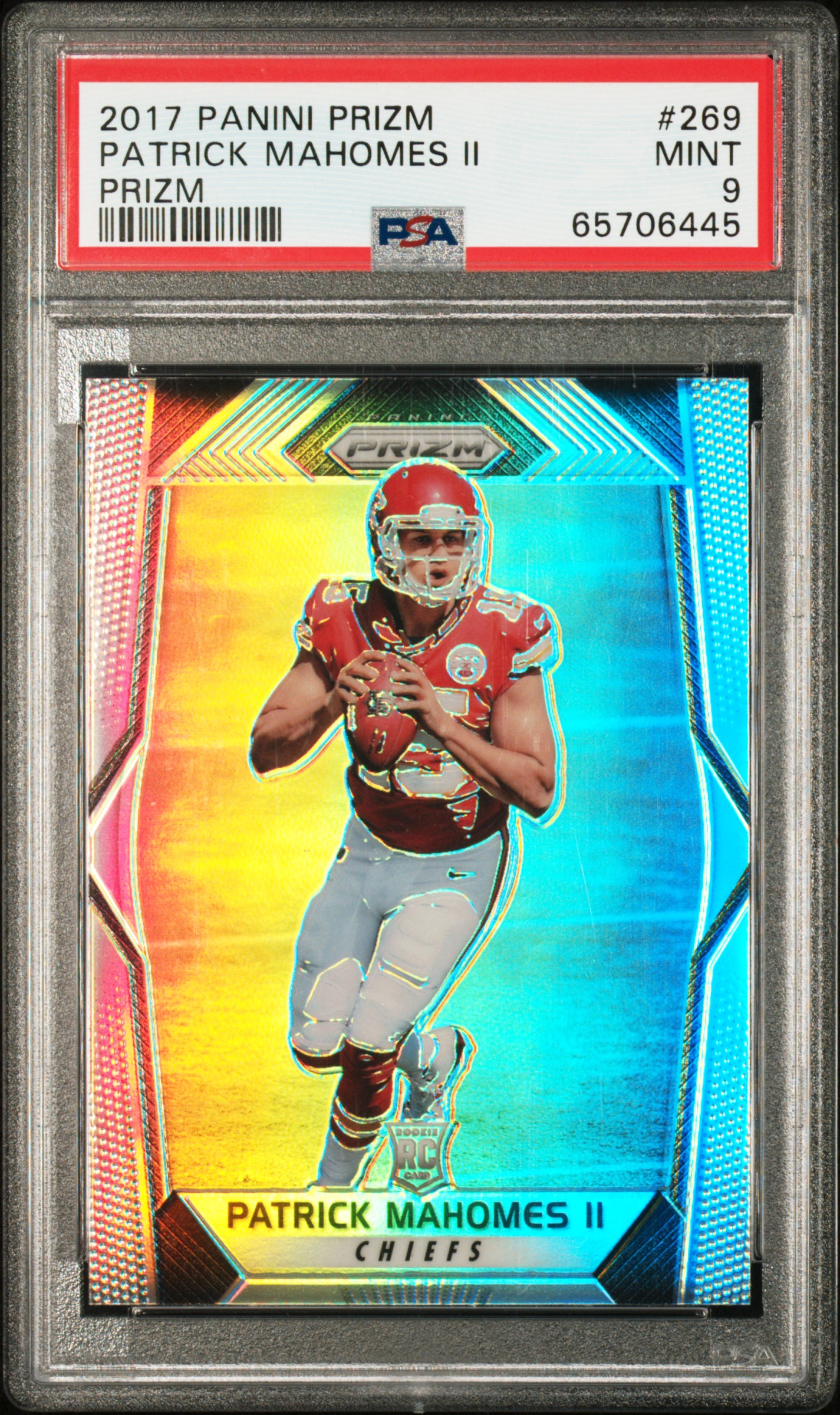 2017 PATRICK MAHOMES II PANINI PRIZM PRIZM (SILVER) PSA 9 | Veriswap
