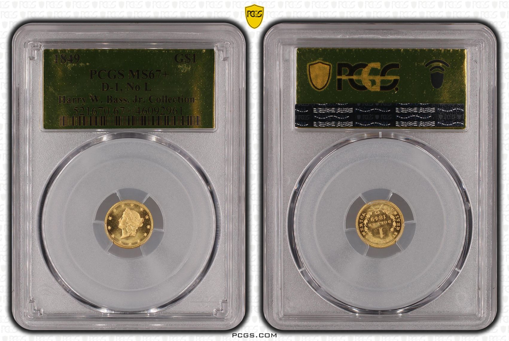 PCGS Certificate Verification Coin Details for Cert #46092961