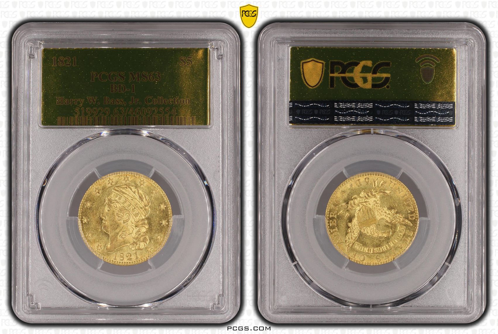 PCGS Certificate Verification Coin Details for Cert #46092554