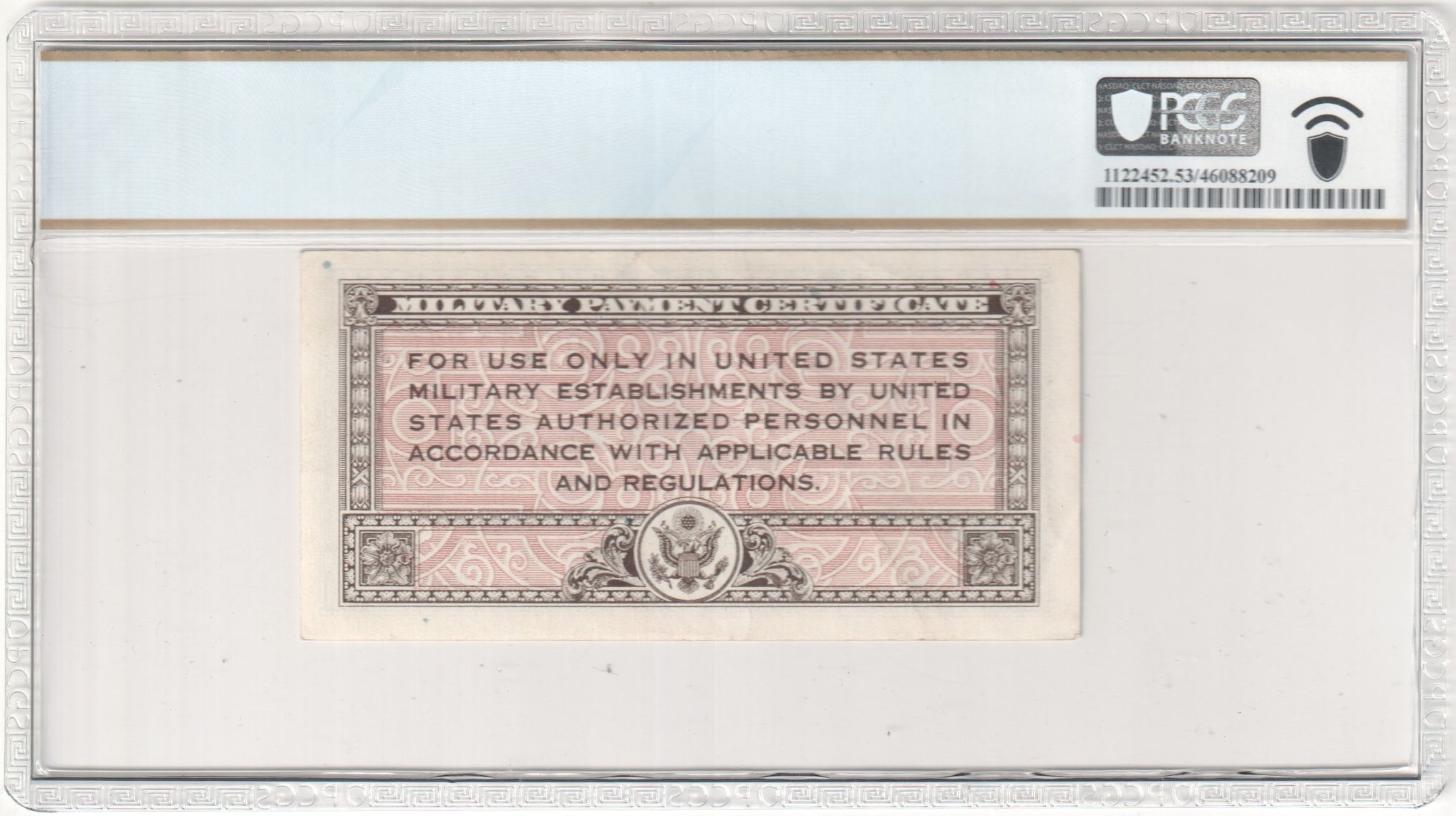 PCGS Certificate Verification Banknote Details for Cert #46088209