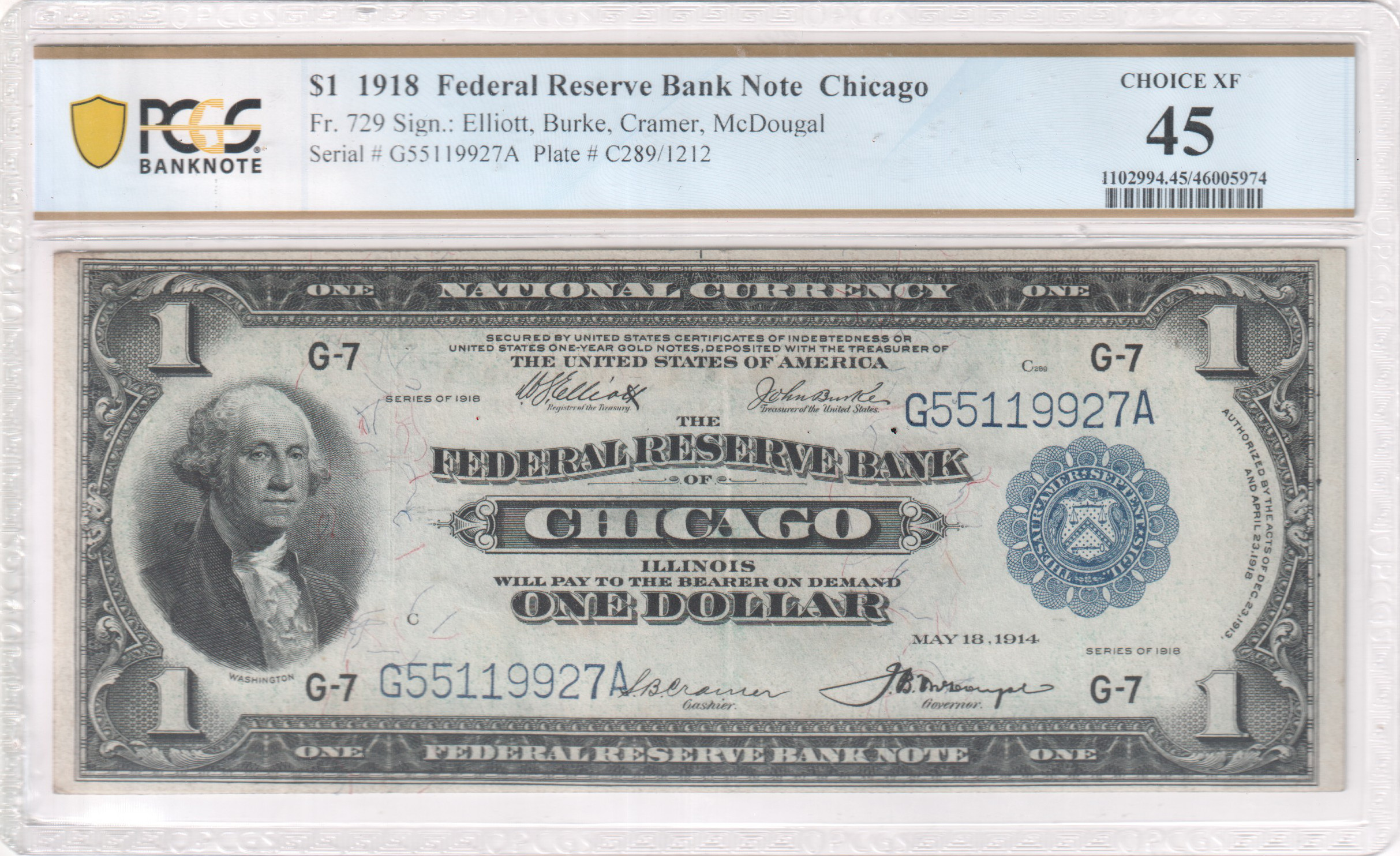 PCGS Certificate Verification Banknote Details for Cert #46005974