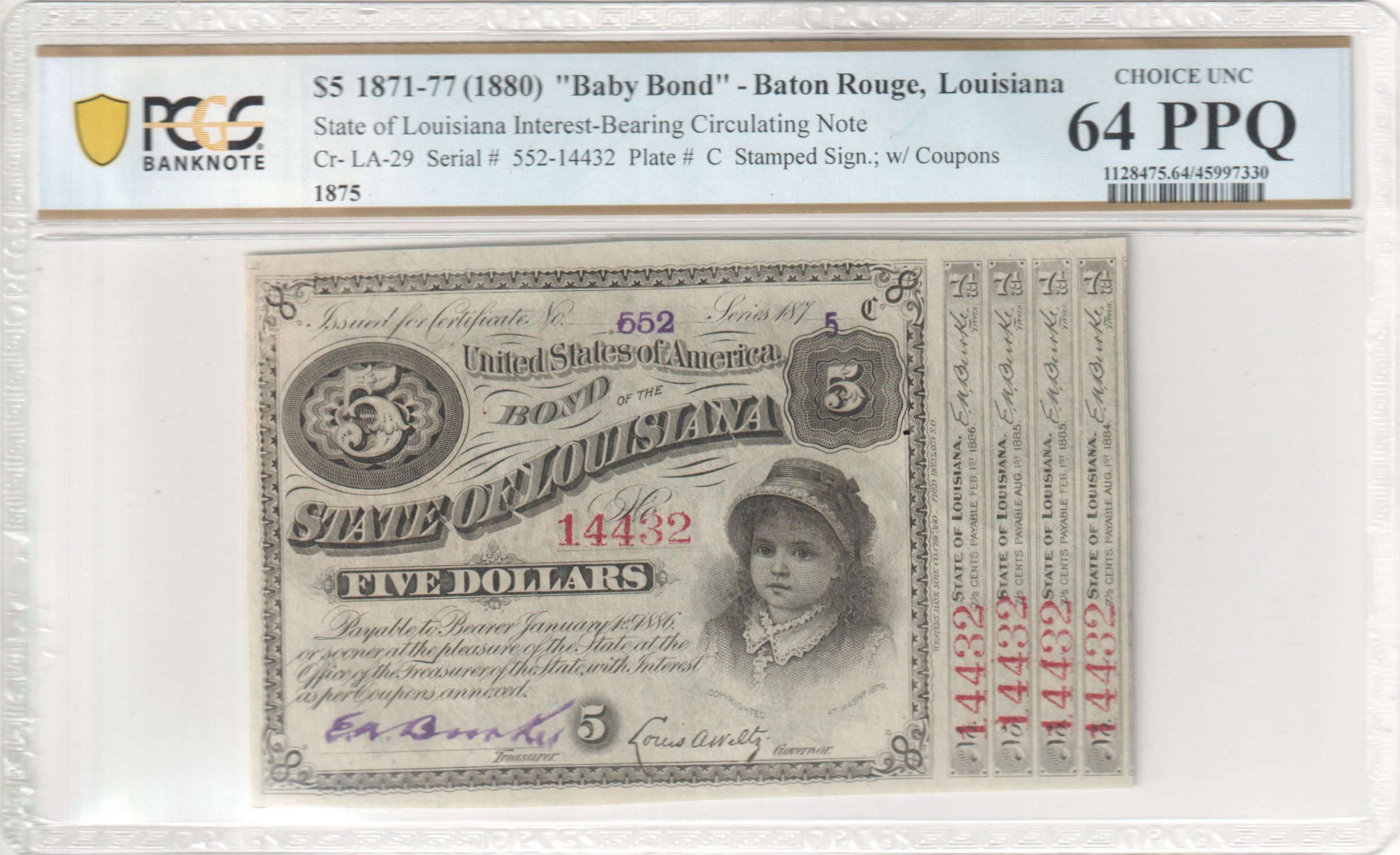 PCGS Certificate Verification Banknote Details for Cert #45997330
