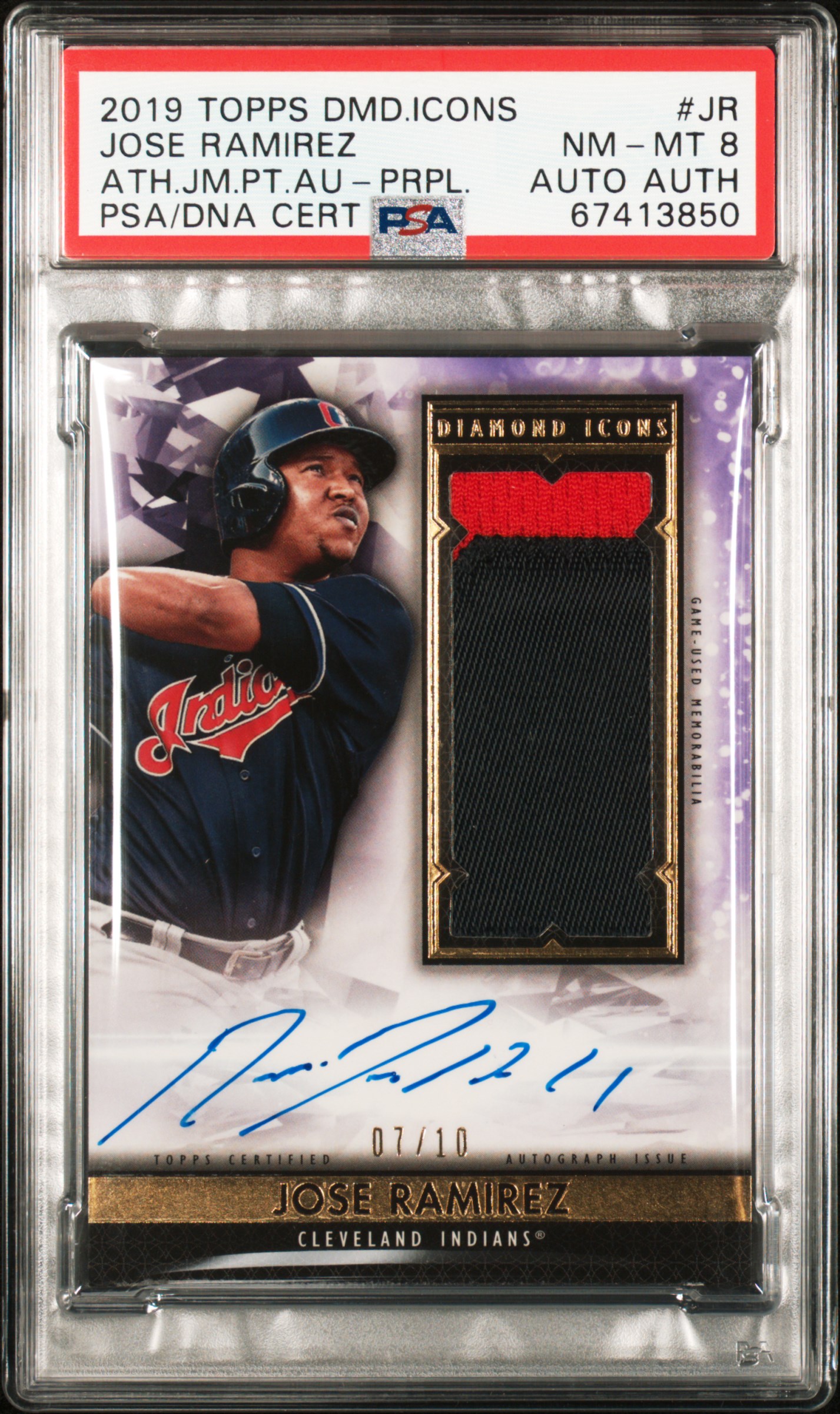 2019 TOPPS DIAMOND ICONS AUTHENTICATED AUTOGRAPHED JUMBO PATCHES ATH.JM ...
