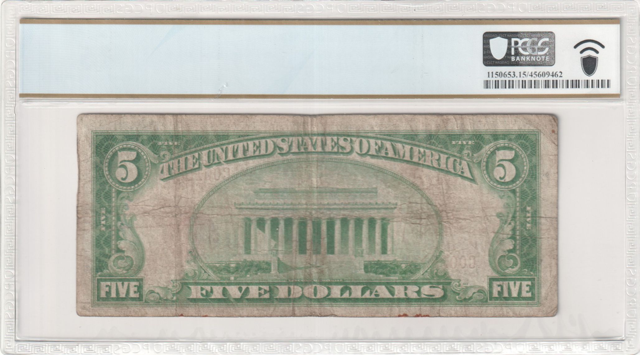 PCGS Certificate Verification Banknote Details for Cert #45609462