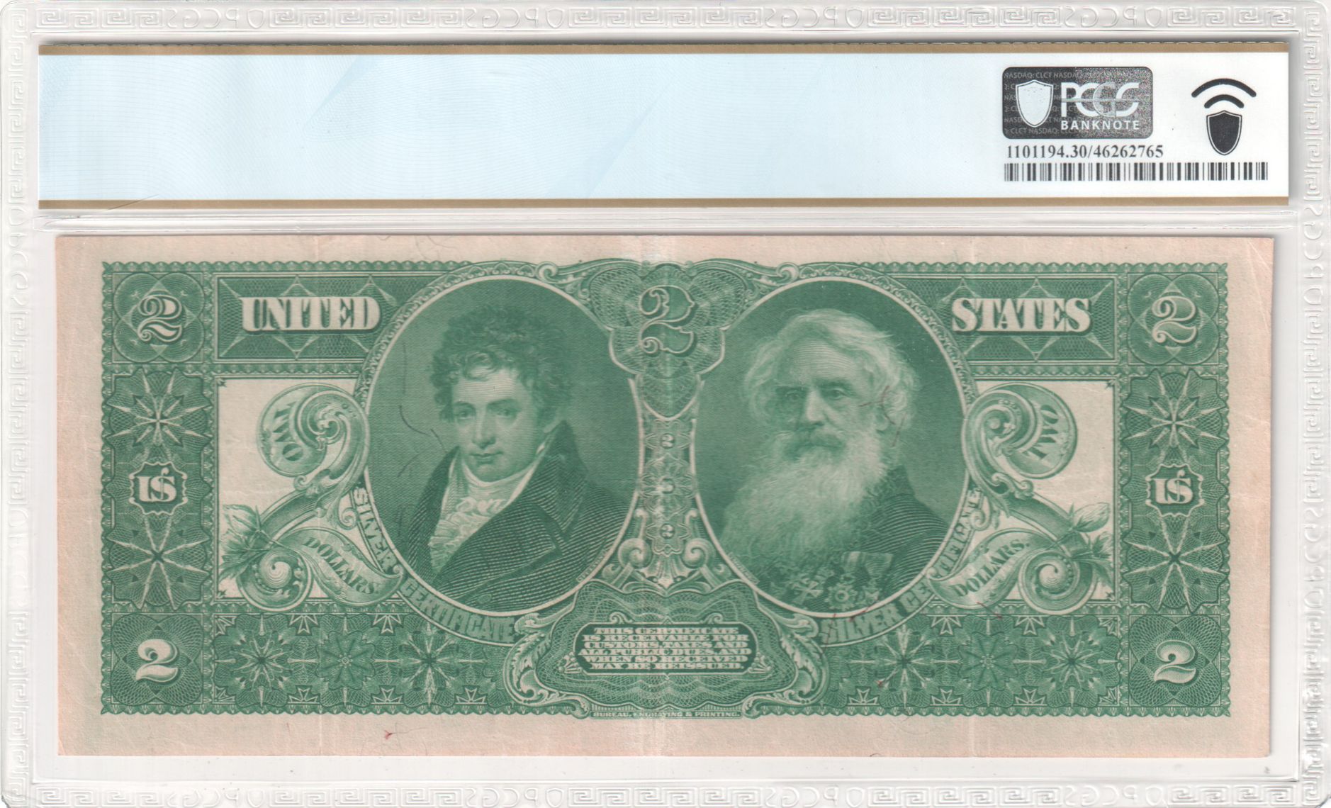 PCGS Certificate Verification Banknote Details for Cert #46262765