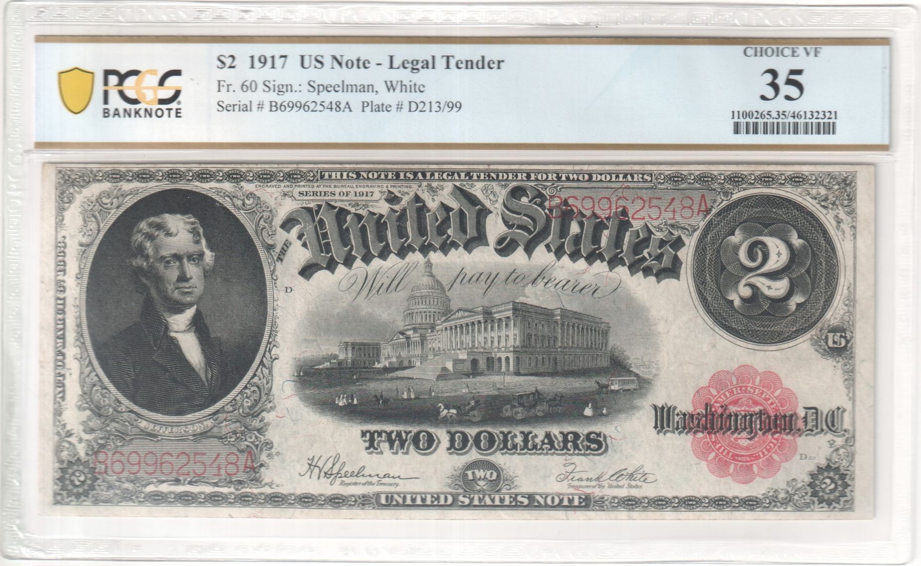 PCGS Certificate Verification Banknote Details for Cert #46132321