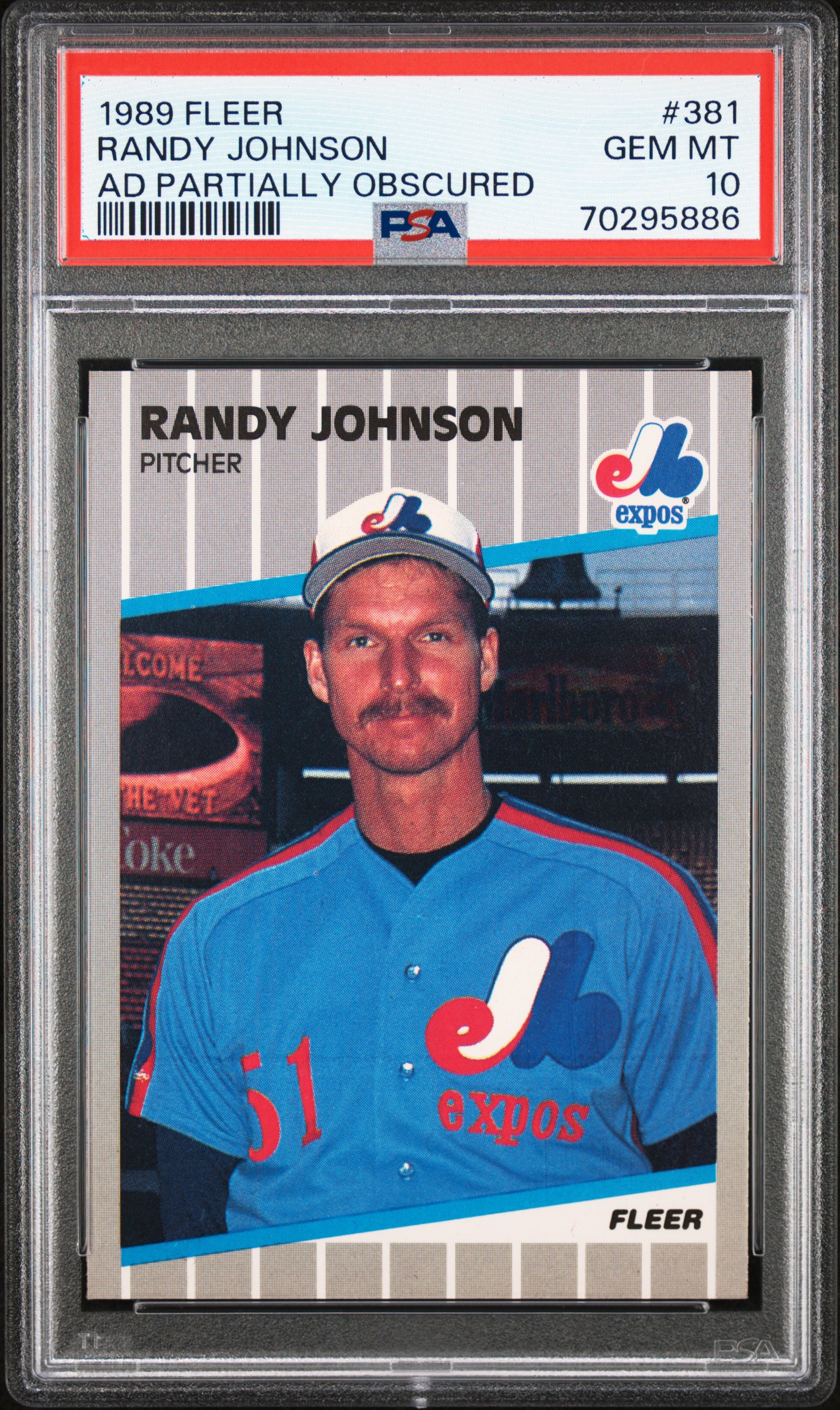 Variations Showcase Image Gallery: Randy Johnson Marlboro Error Cards
