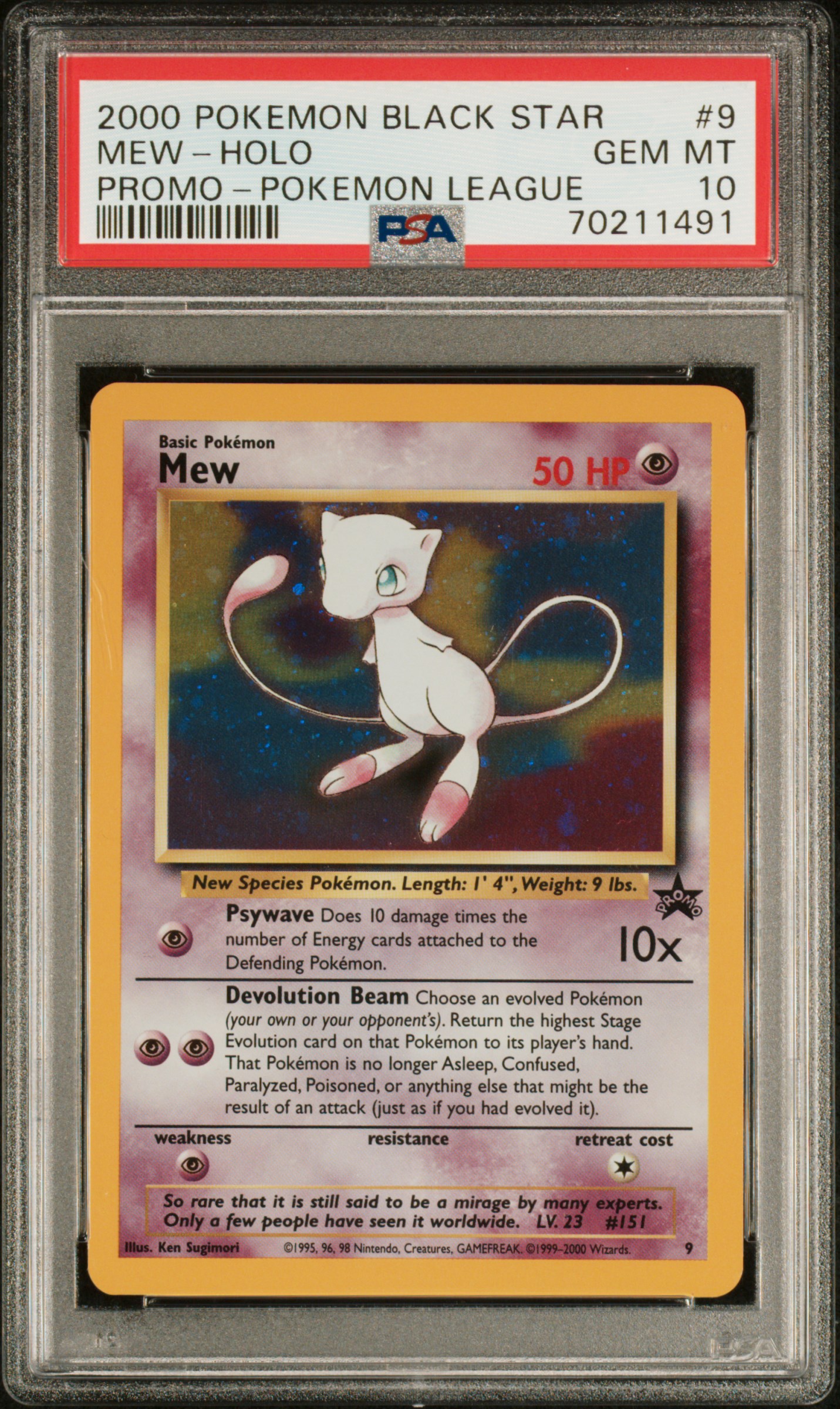 Mew 2000 Wizards Black Star Promo #9 Pokemon League Price Guide - Sports Card Investor
