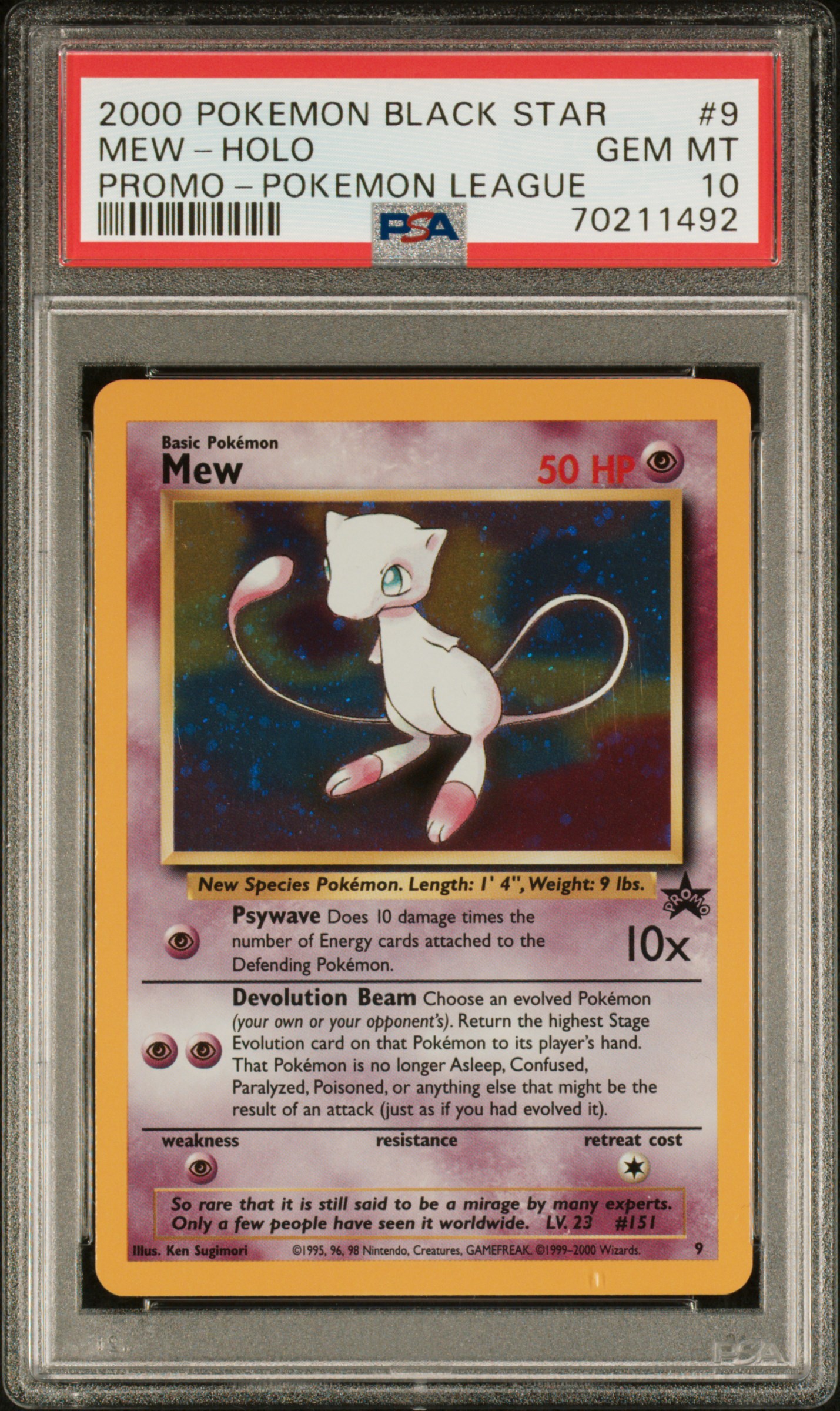 Mew 2000 Wizards Black Star Promo #9 Pokemon League Price Guide ...