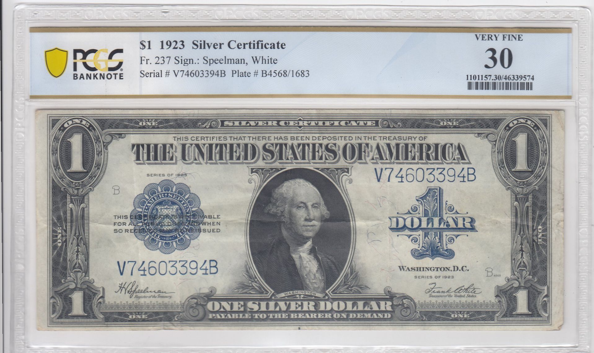 PCGS Certificate Verification Banknote Details for Cert #46339574