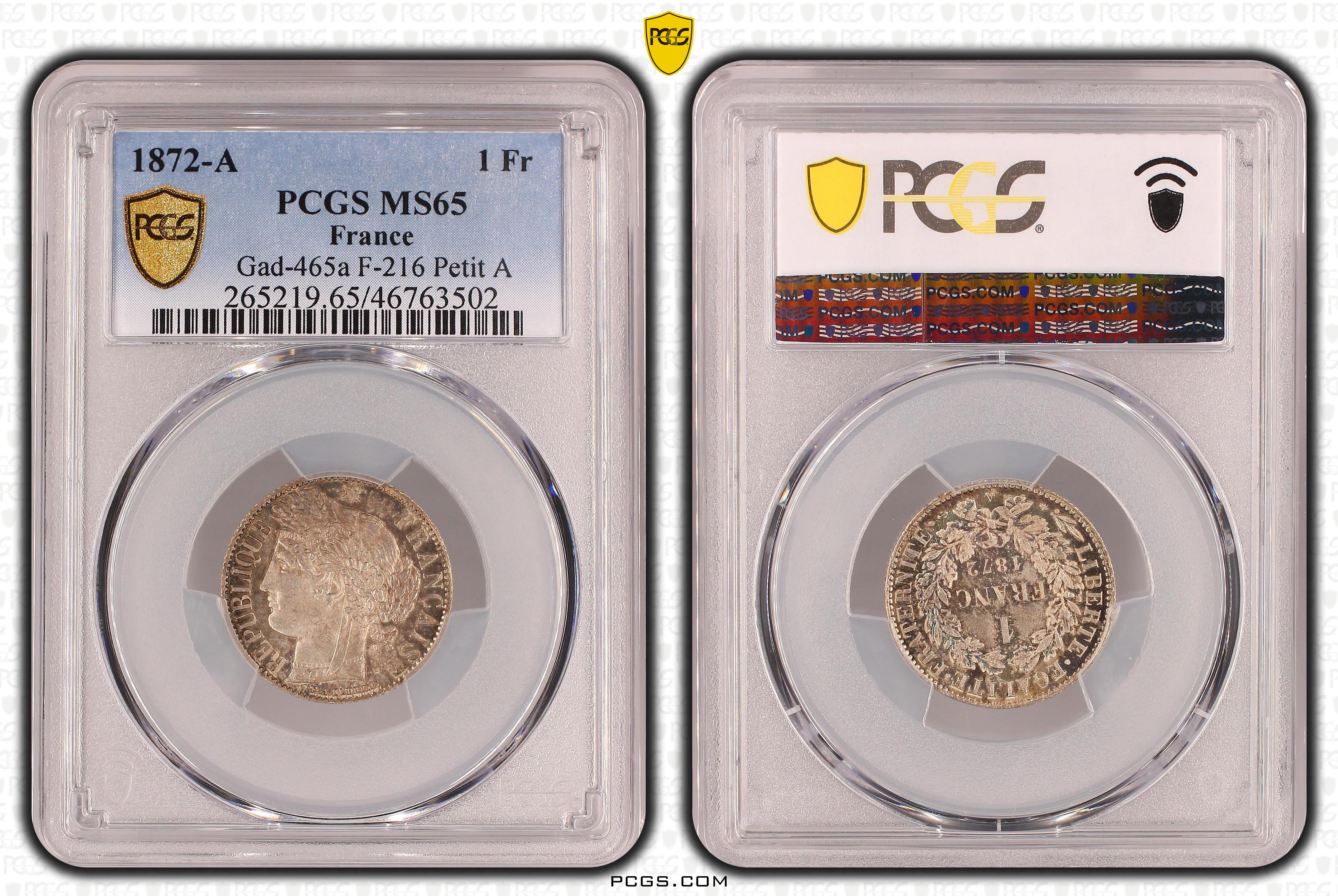 PCGS Certificate Verification Coin Details for Cert #46763502