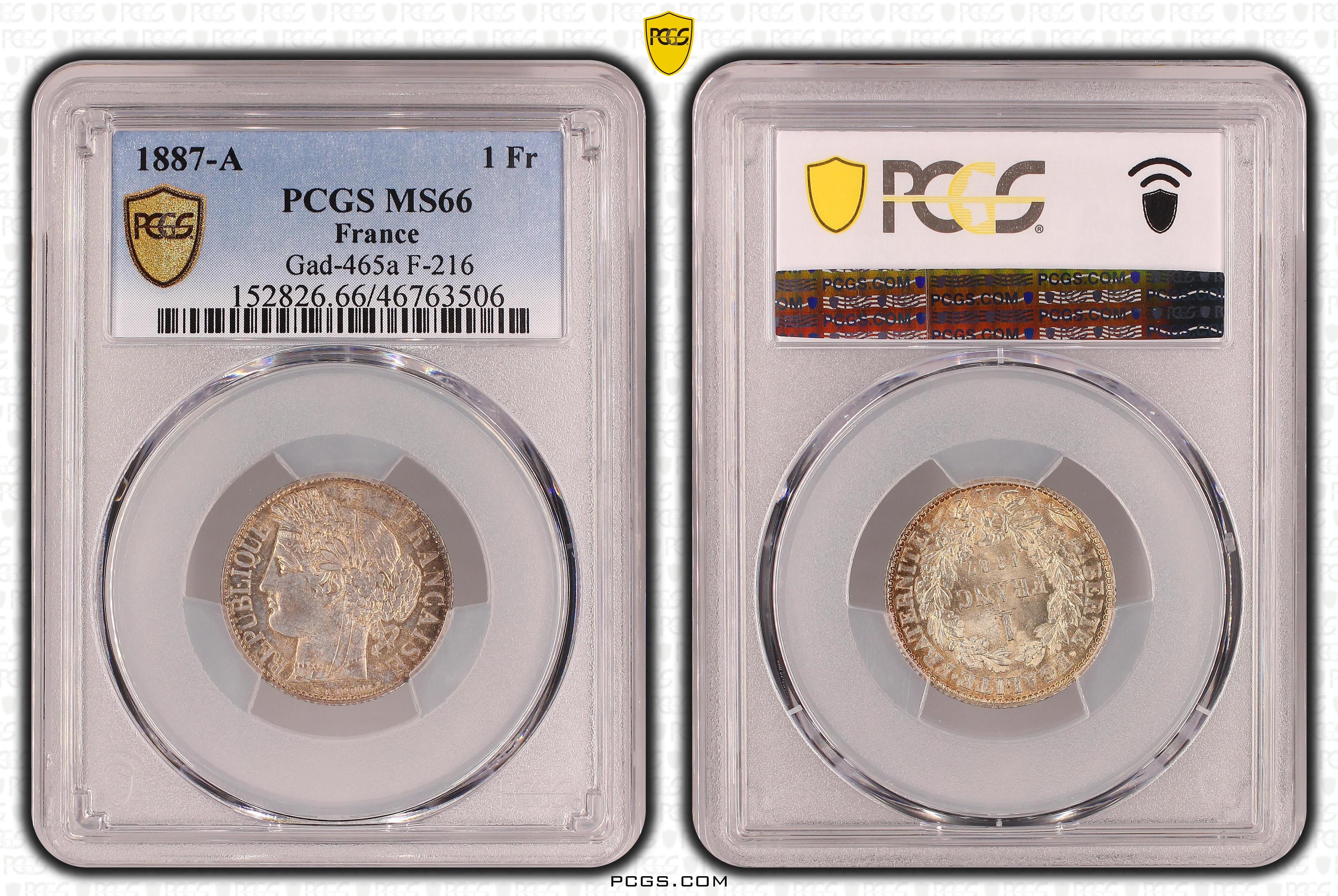 PCGS Certificate Verification Coin Details for Cert #46763506