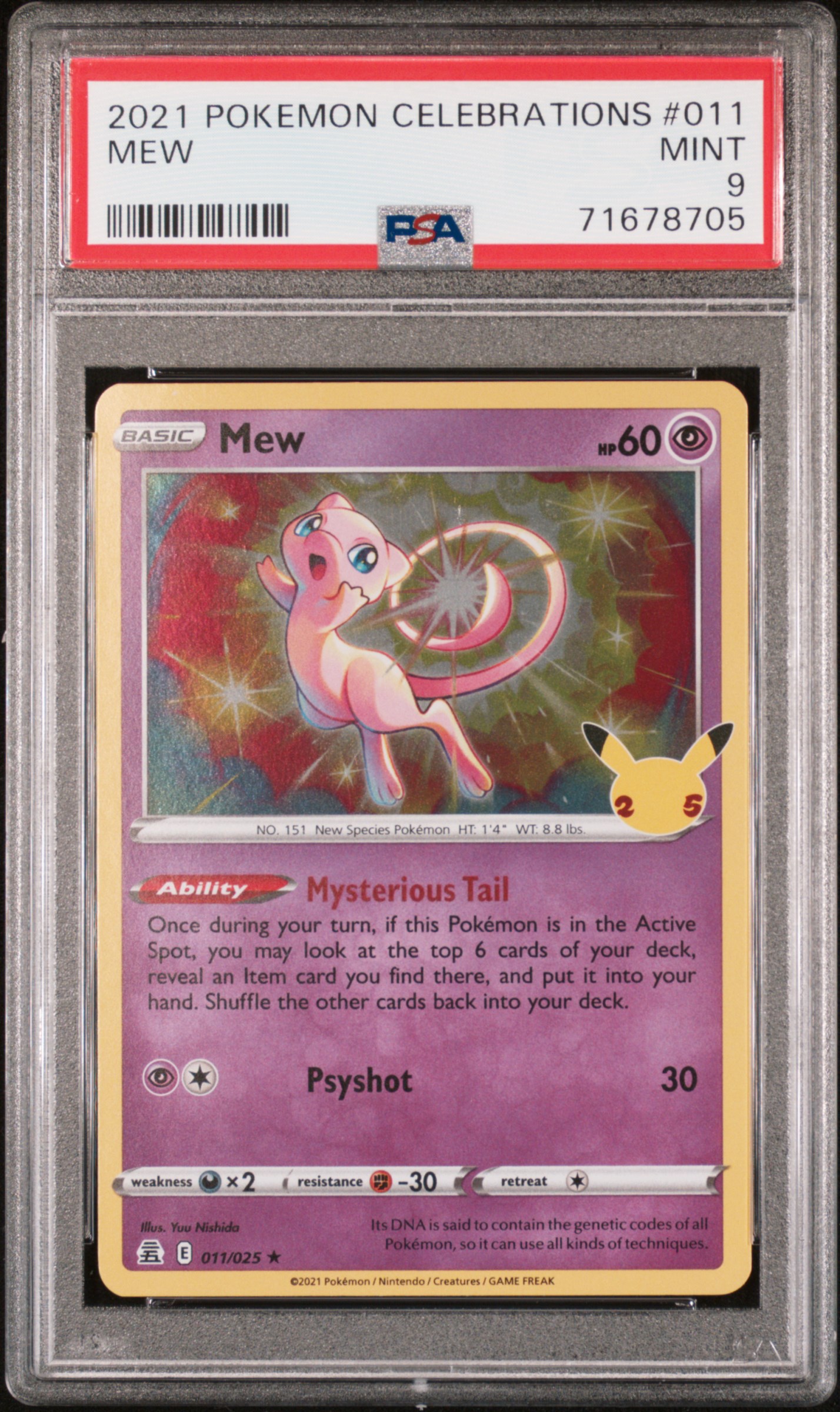 2021 MEW POKEMON CELEBRATIONS PSA 9 | Veriswap