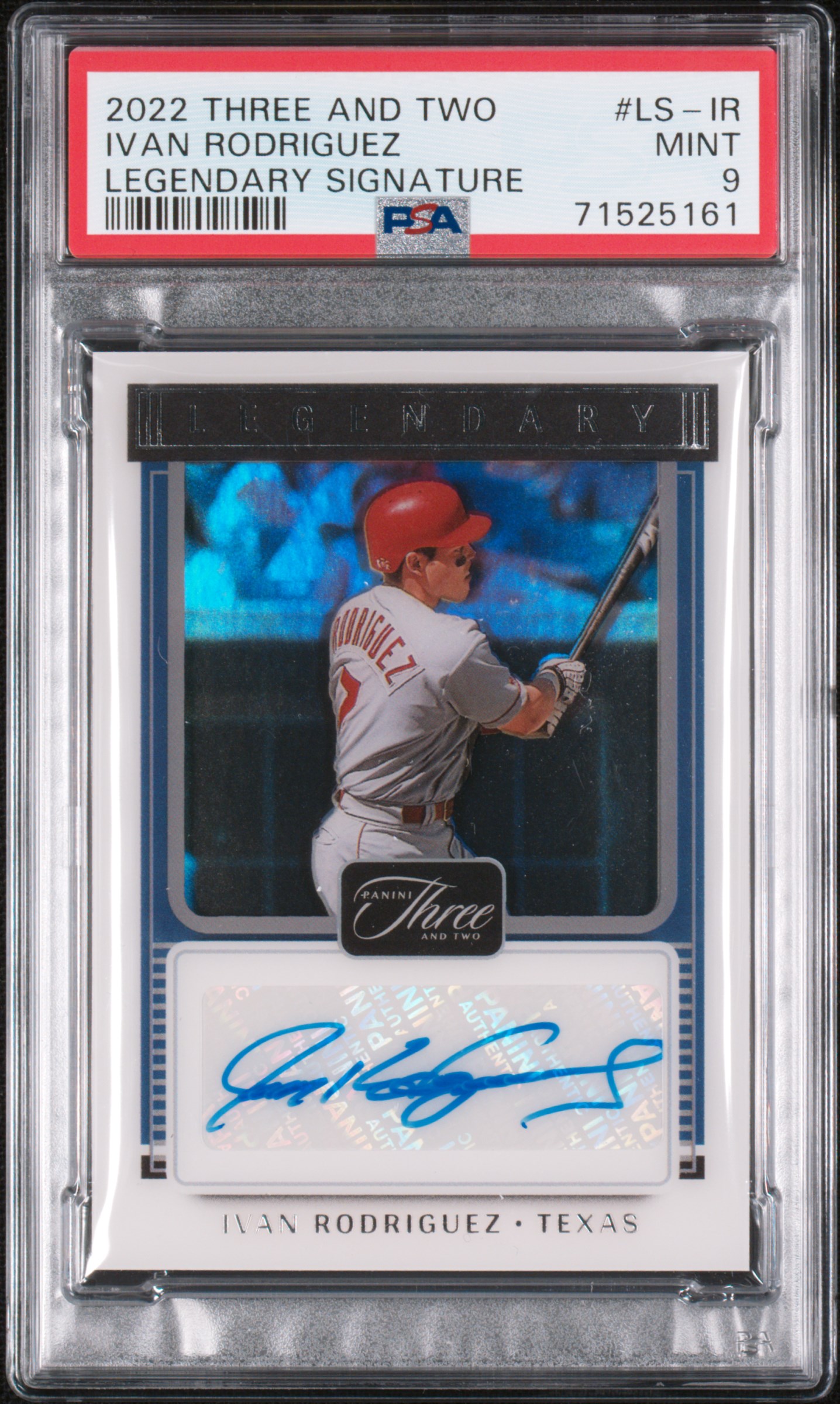 2022 IVAN RODRIGUEZ PANINI THREE AND TWO LEGENDARY SIGNATURES LEGENDARY ...